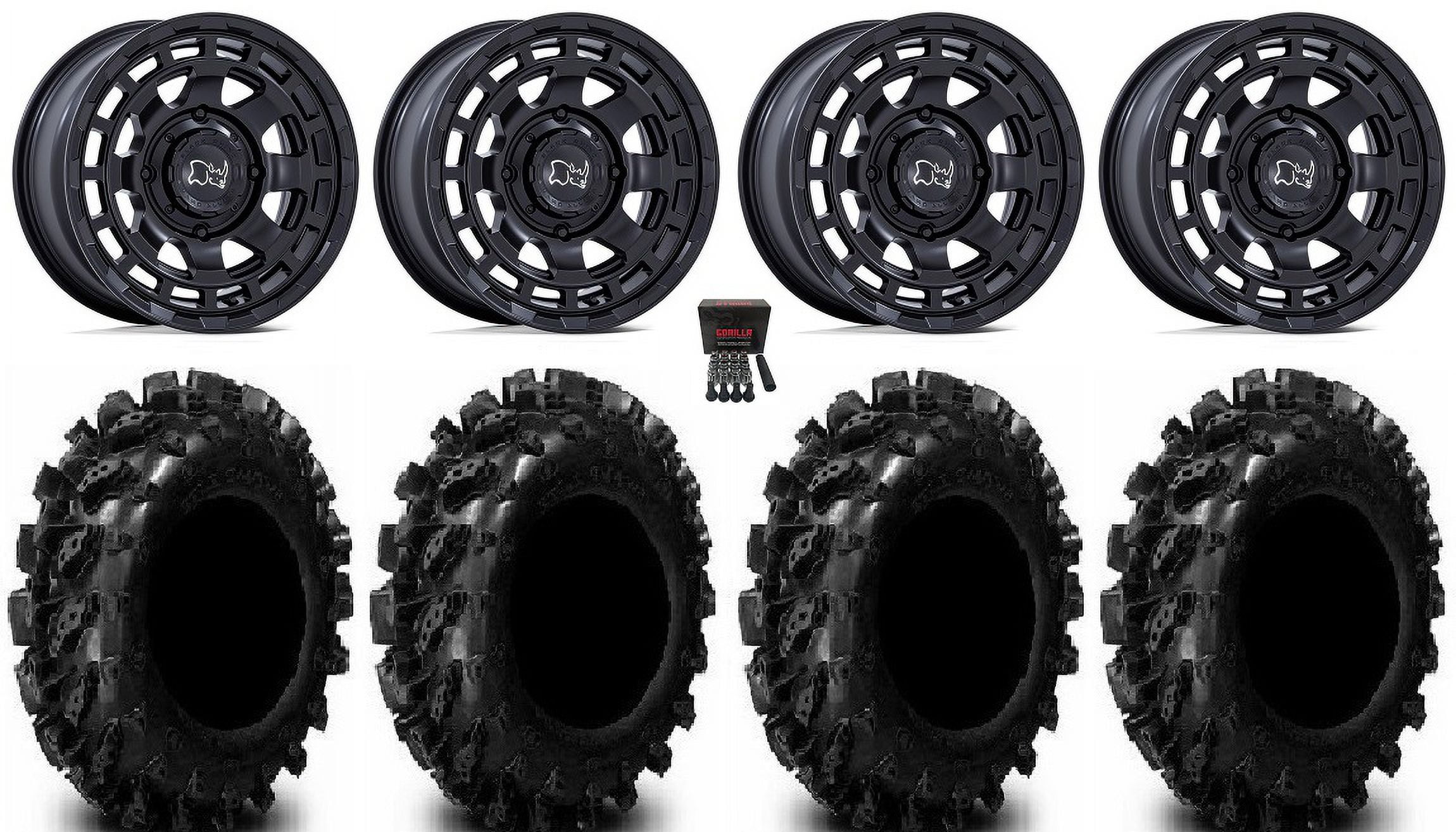 Black Rhino Chamber 14" Wheels Bk 29.5" Swamp Lite Tires Yamaha Viking ...