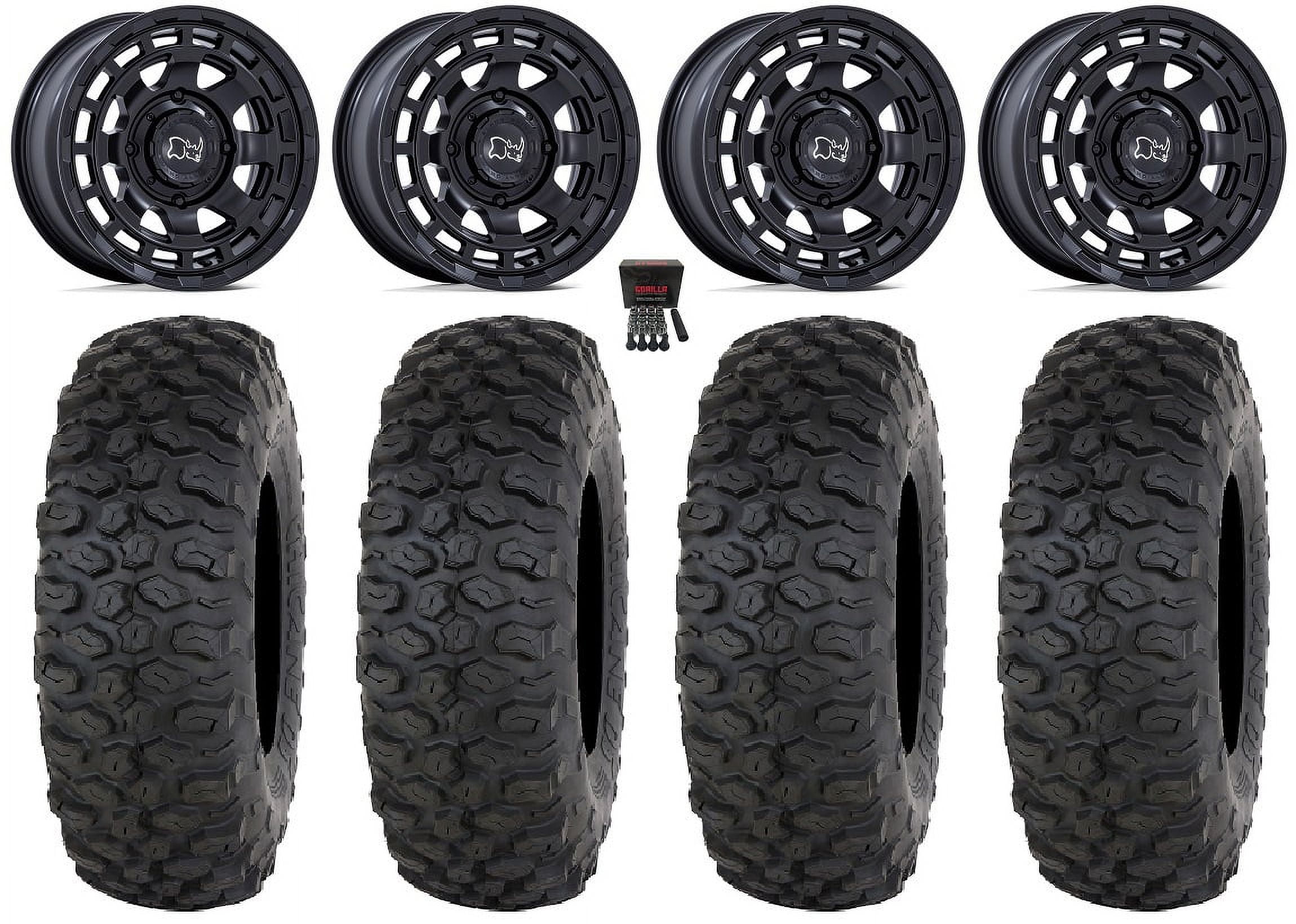 Black Rhino Chamber 14" Wheels Bk 30" Chicane DS Tires Can-Am Maverick ...