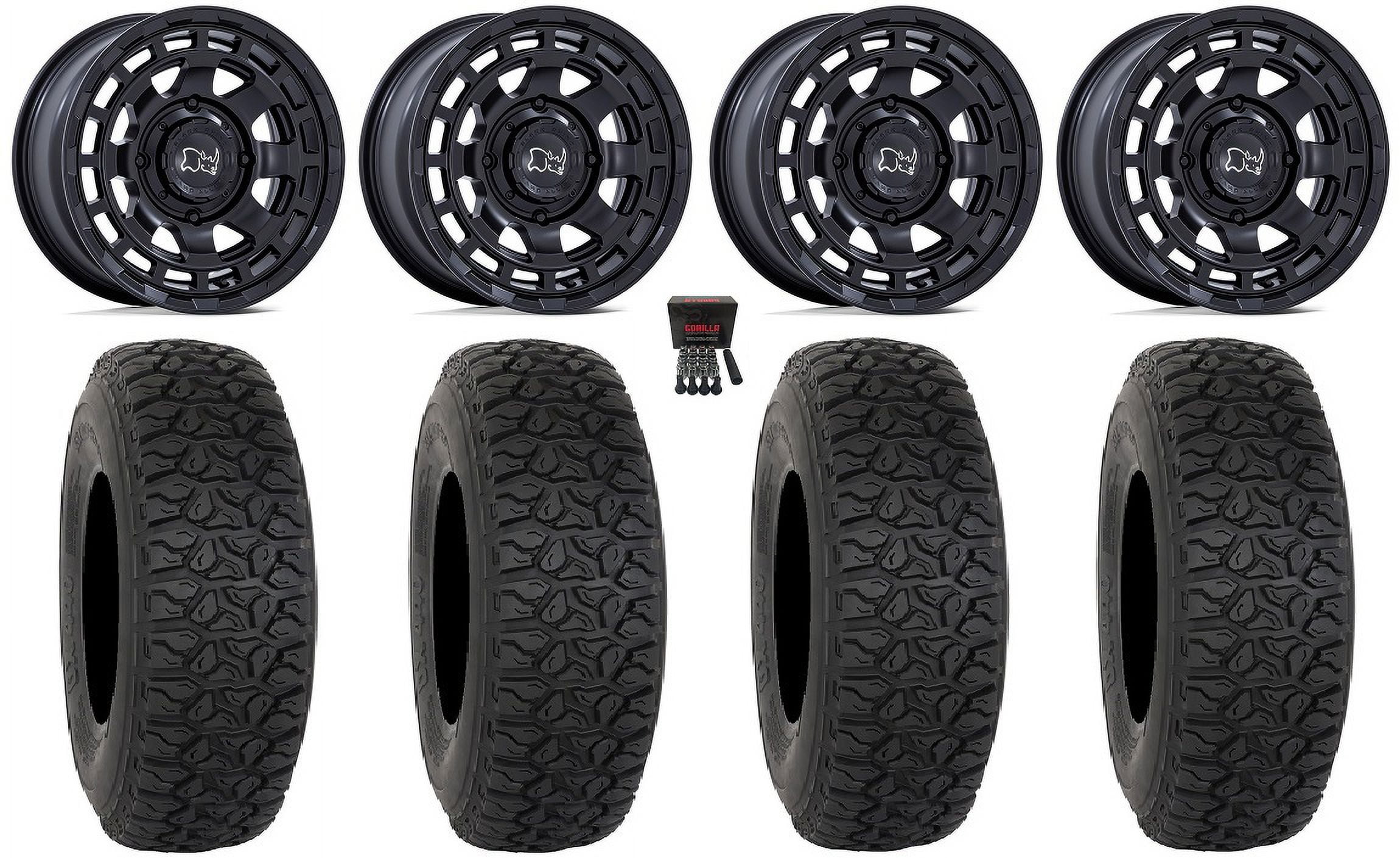 Black Rhino Chamber 14" Wheels Bk 30" DX440 Tires Can-Am Commander ...