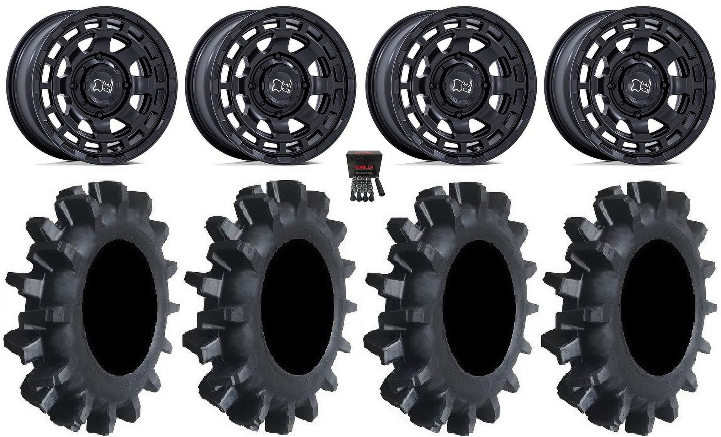 Black Rhino Chamber 14" Wheels Bk 30" Interforce II Tires Kawasaki Mule ...