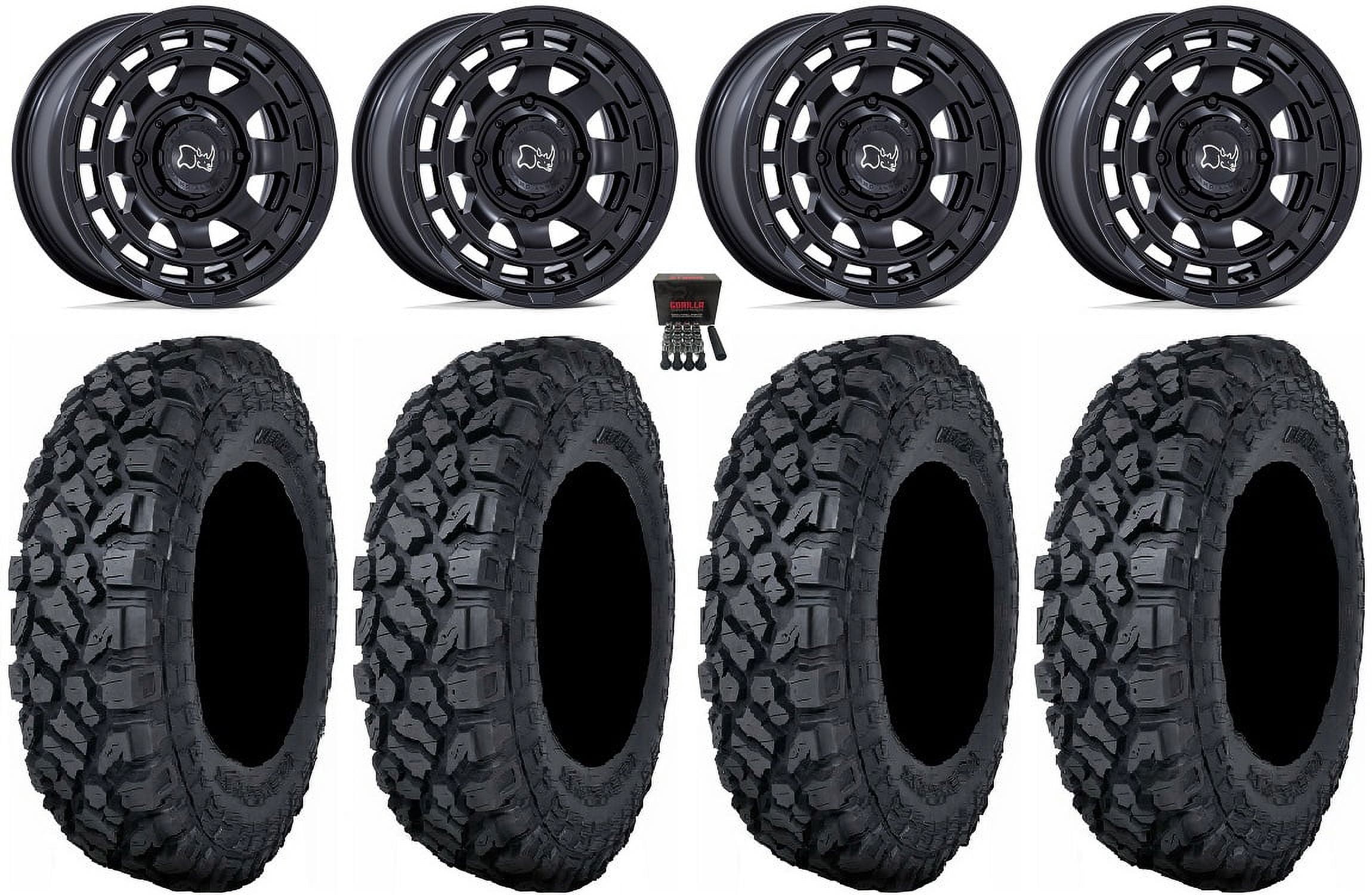 Black Rhino Chamber 14" Wheels Bk 30" Klever X/T Tires Can-Am Commander ...