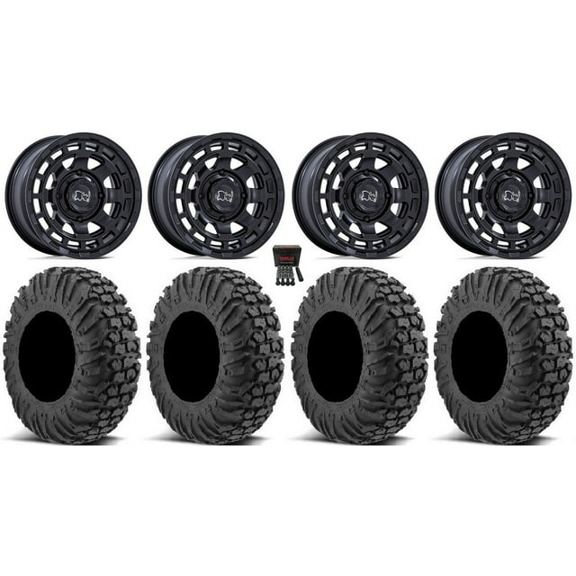 Black Rhino Chamber 14" Wheels Bk 30" MotoVator Tires Sportsman RZR ...
