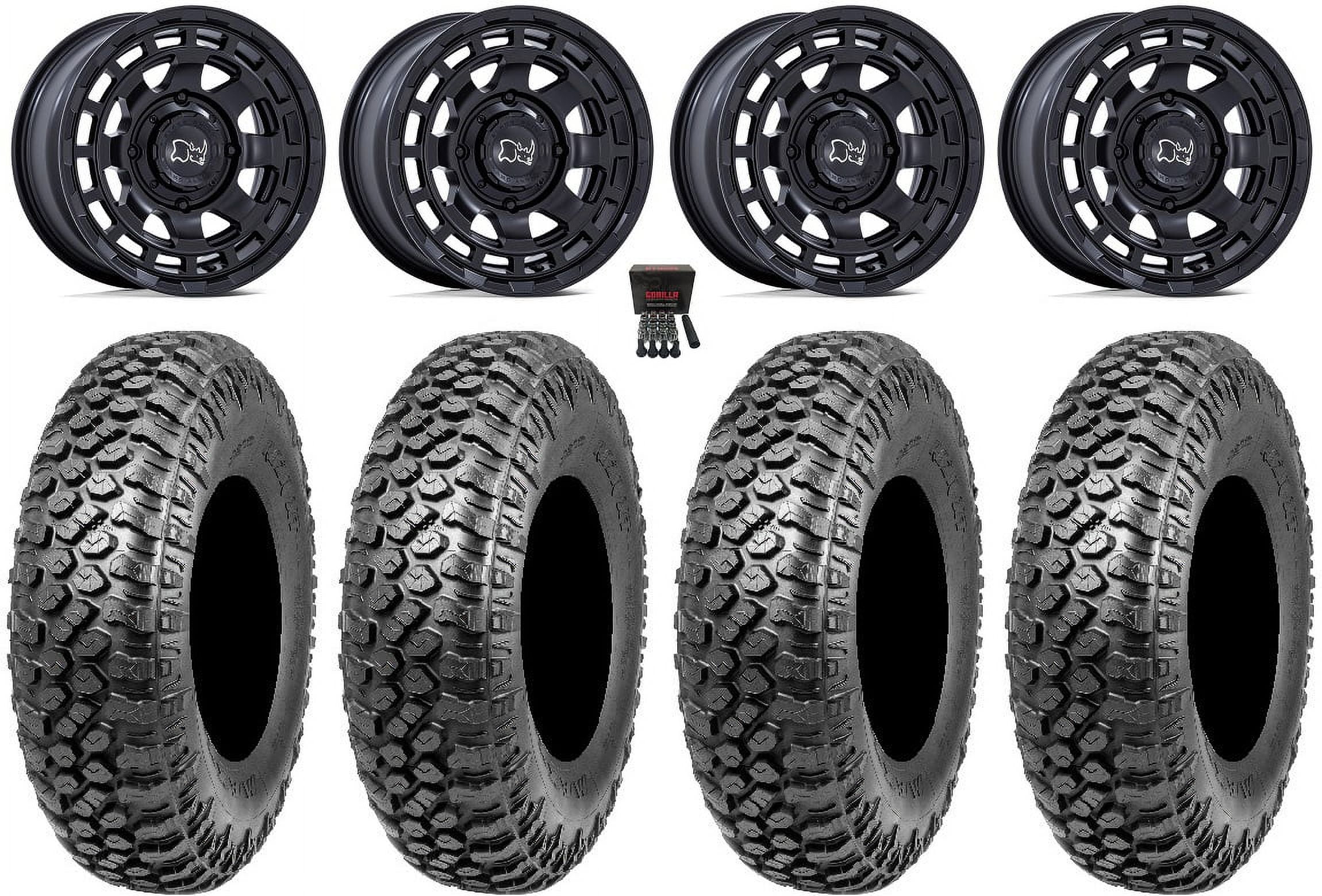 Black Rhino Chamber 14" Wheels Bk 30" RAZR XT Tires Polaris RZR XP 1000 ...