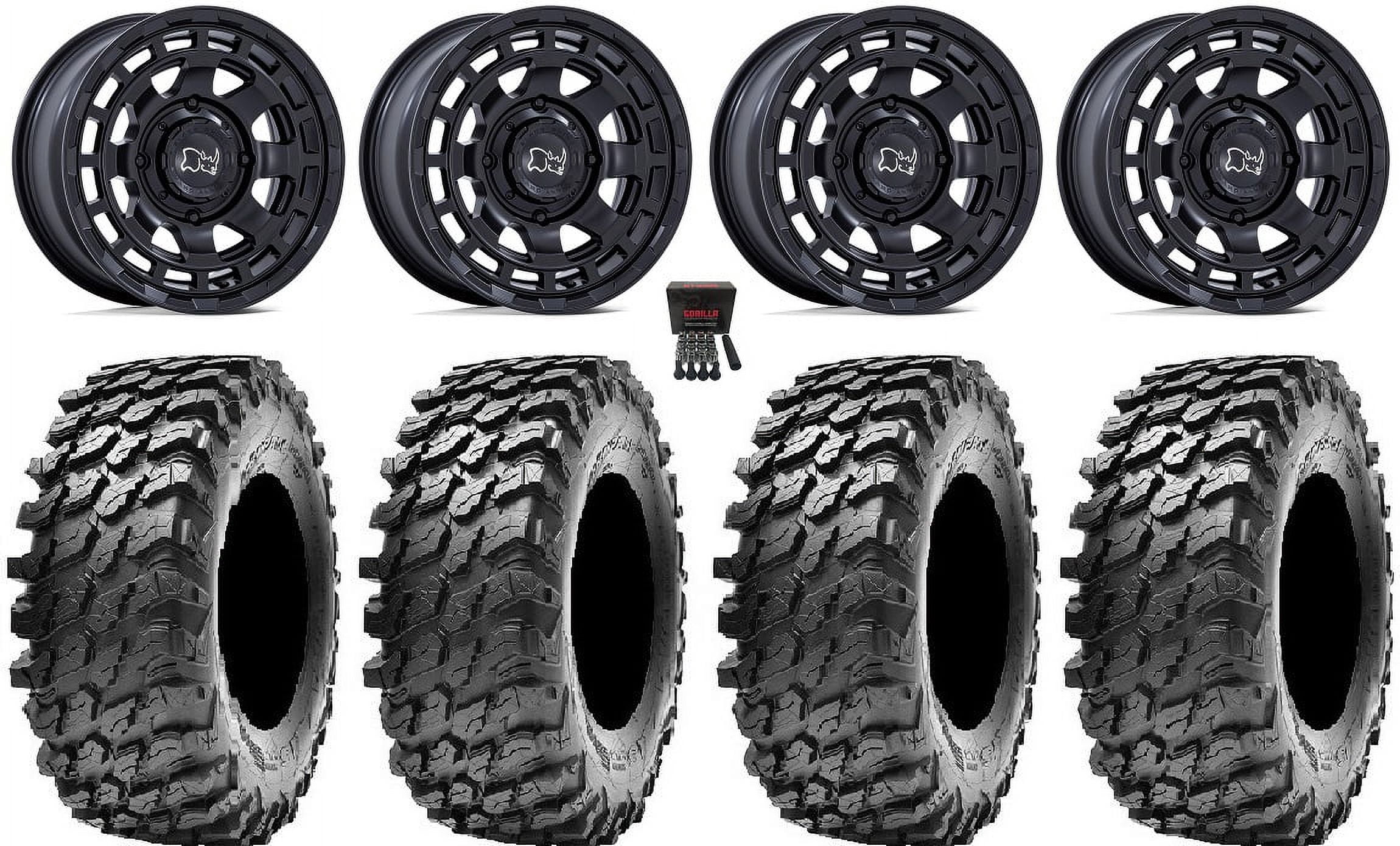 Black Rhino Chamber 14" Wheels Bk 30" Rampage Tires Can-Am Maverick X3 ...