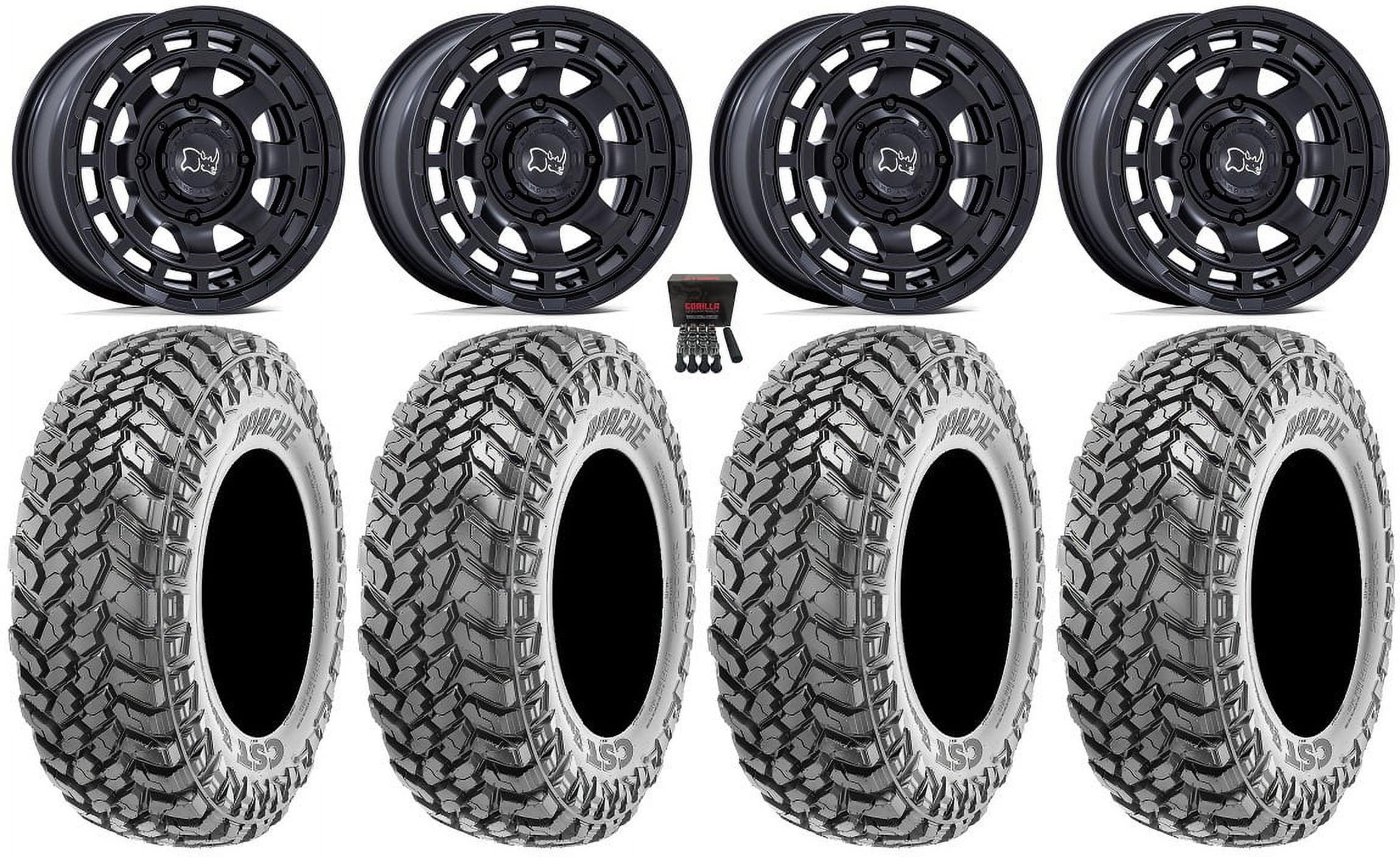Black Rhino Chamber 14" Wheels Bk 32" Apache Tires Polaris RZR XP 1000 ...
