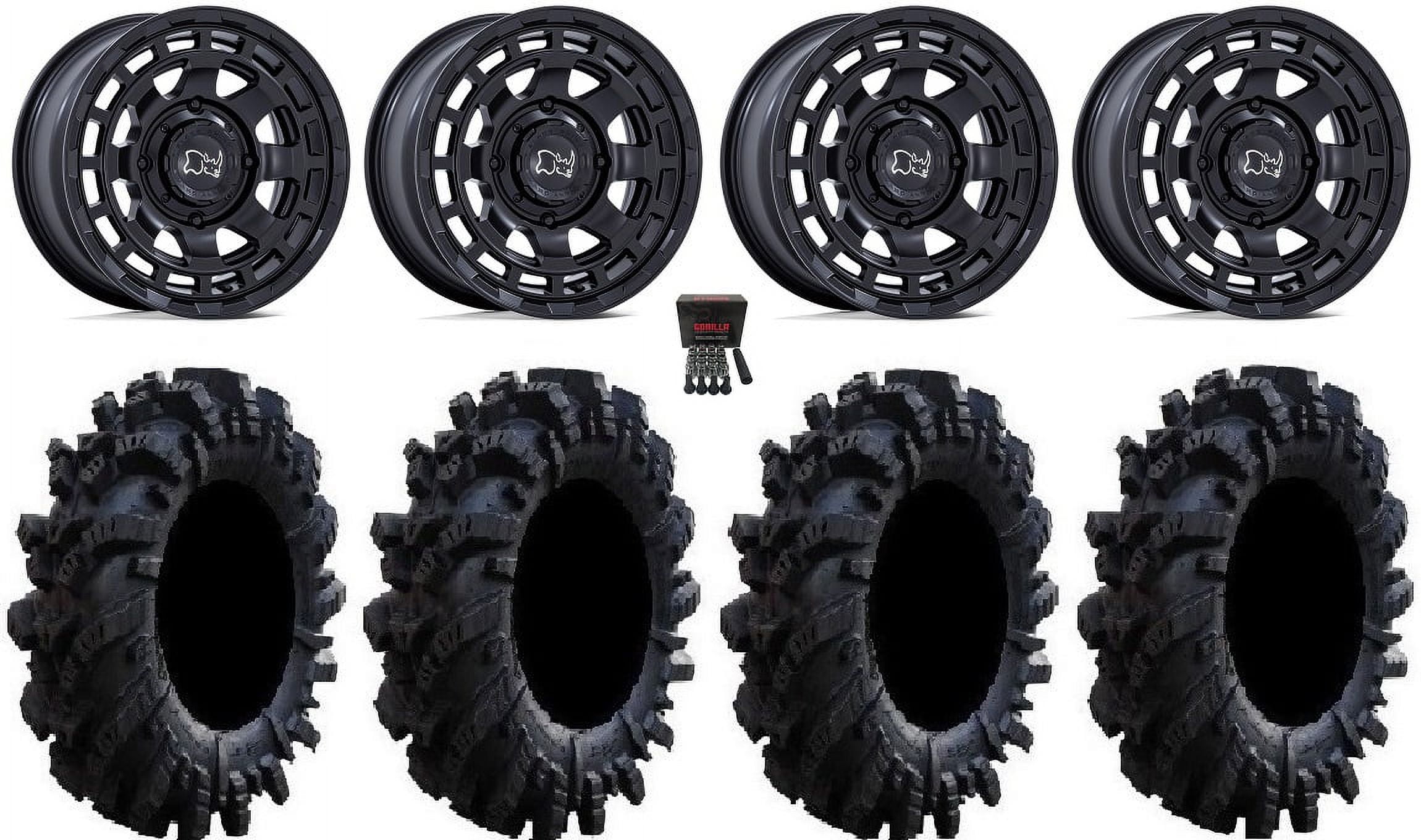 Black Rhino Chamber 14" Wheels Bk 32" Intimidator Tires Can-Am Maverick ...