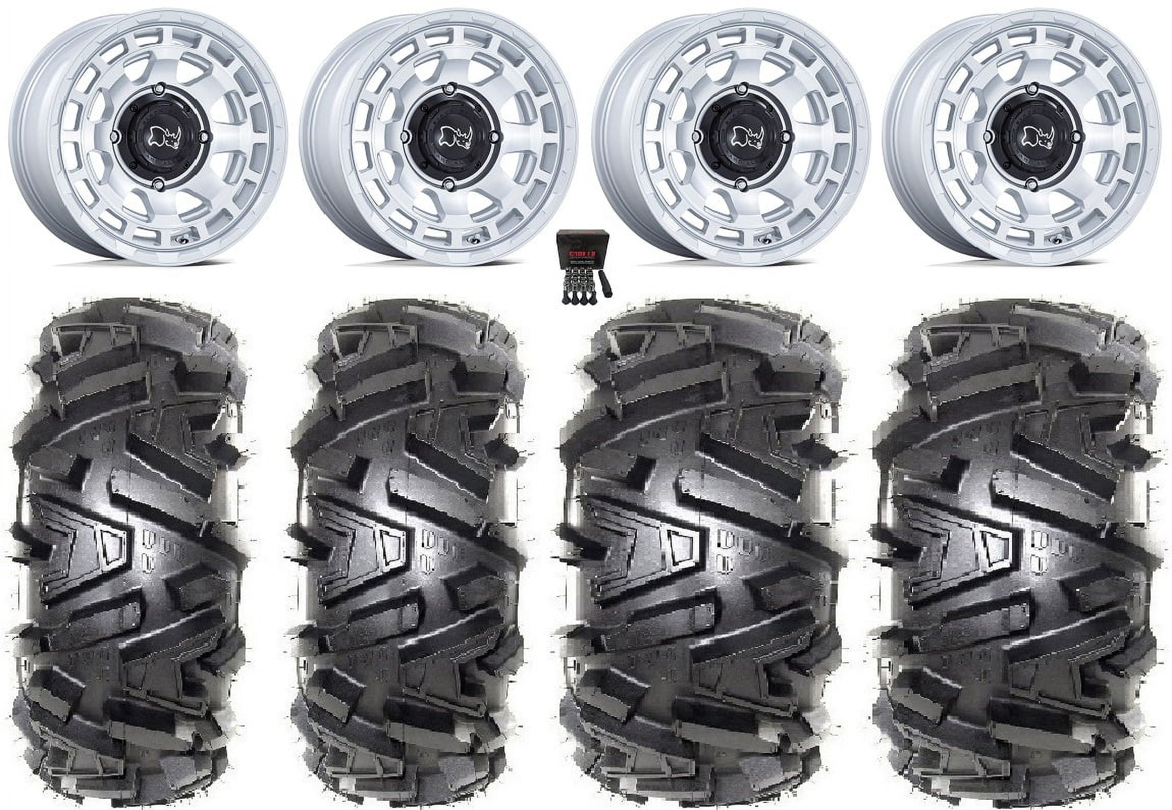 Black Rhino Chamber 14" Wheels Si 26" Moto MTC Tires Yamaha Viking Wolverine YXZ1000R CFMoto ...