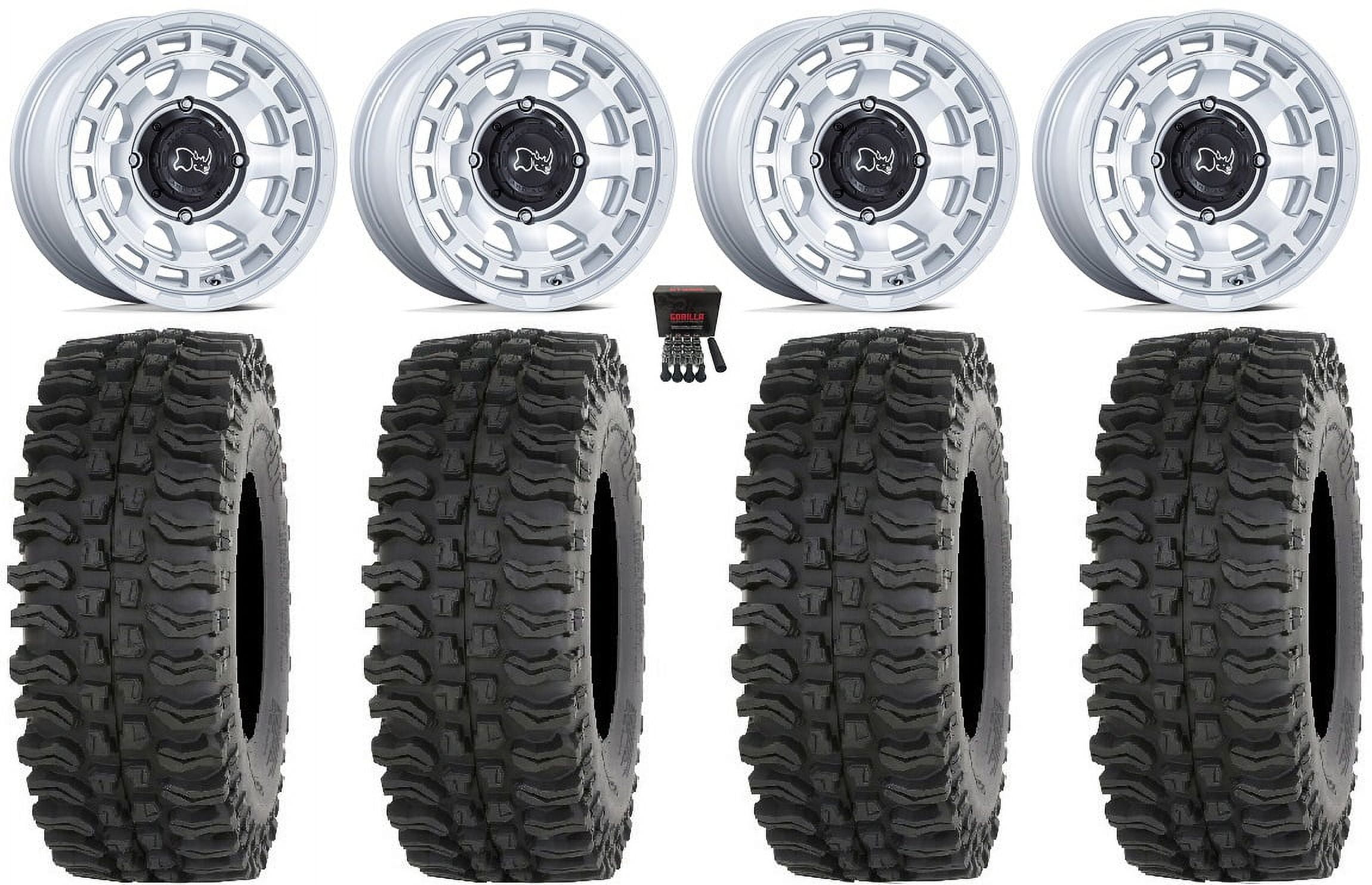 Black Rhino Chamber 14" Wheels Si 27" BDC Tires Honda Rincon Yamaha ...