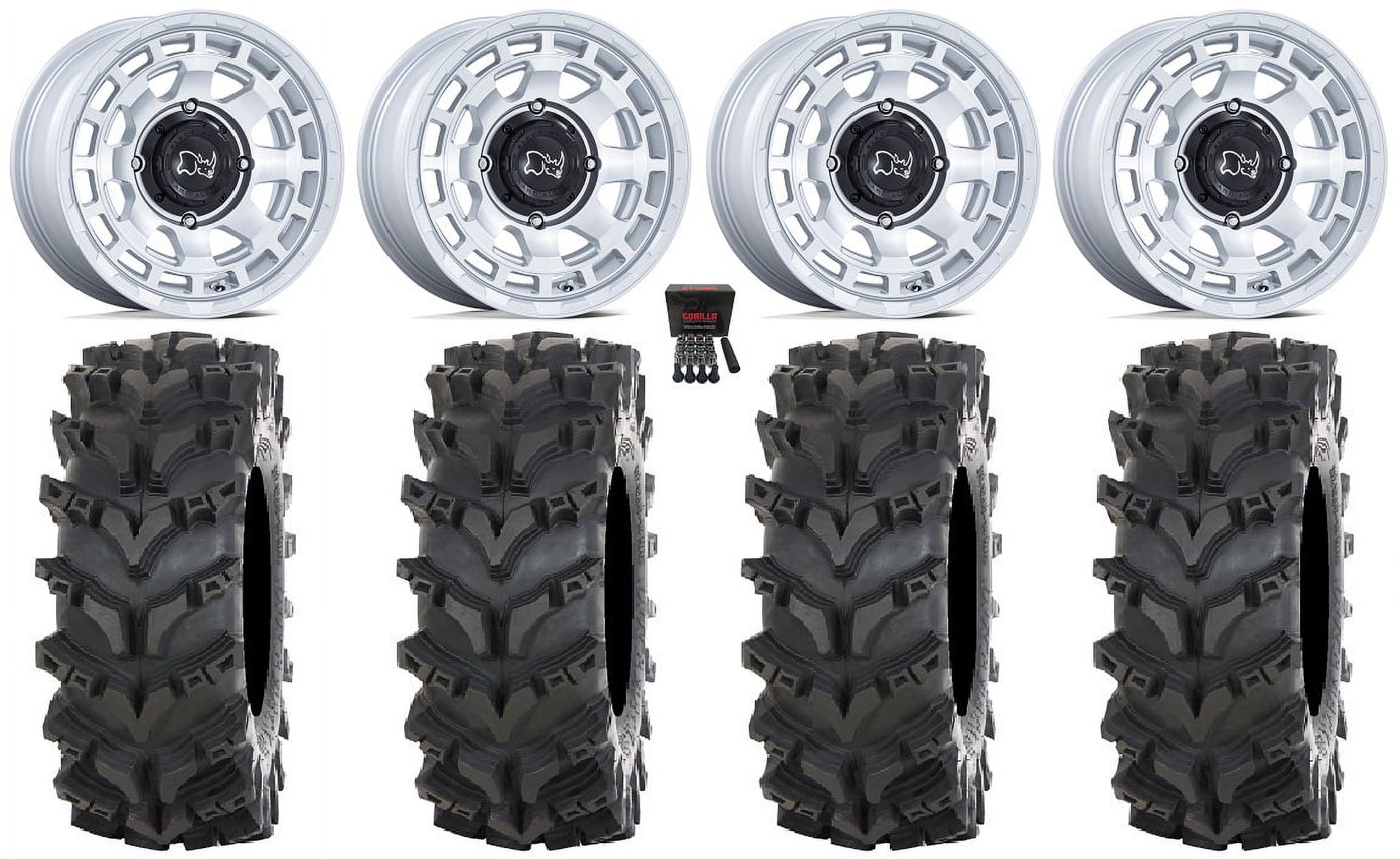 Black Rhino Chamber 14" Wheels Si 27" Out&Back Max Tires Sportsman 550 ...