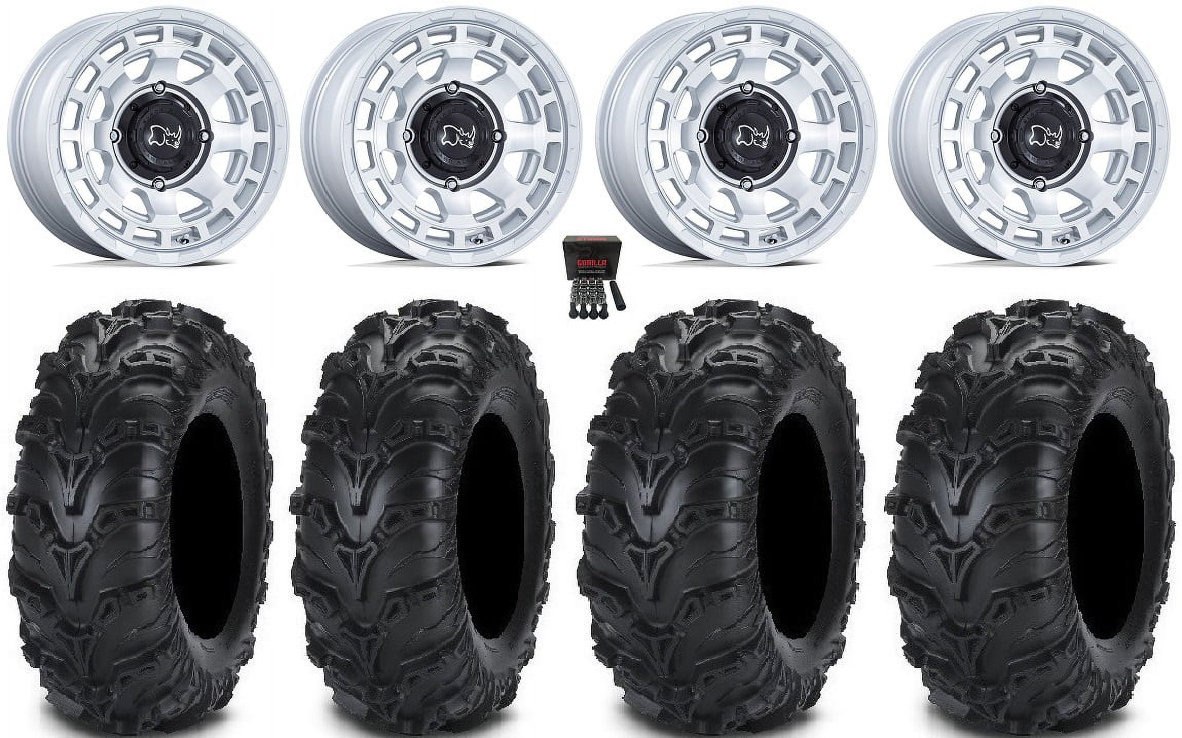 Black Rhino Chamber 14" Wheels Si 28" Mud Lite II Tires Honda Rincon ...