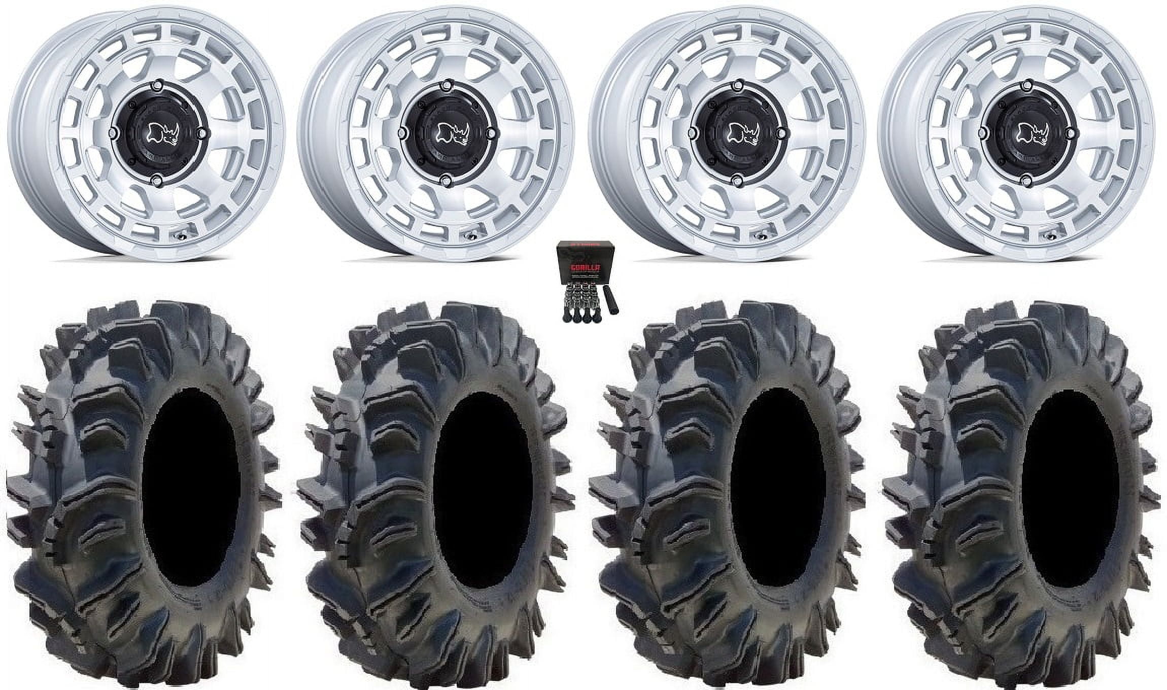 Black Rhino Chamber 14" Wheels Si 28" Terminator Tires Yamaha Viking ...