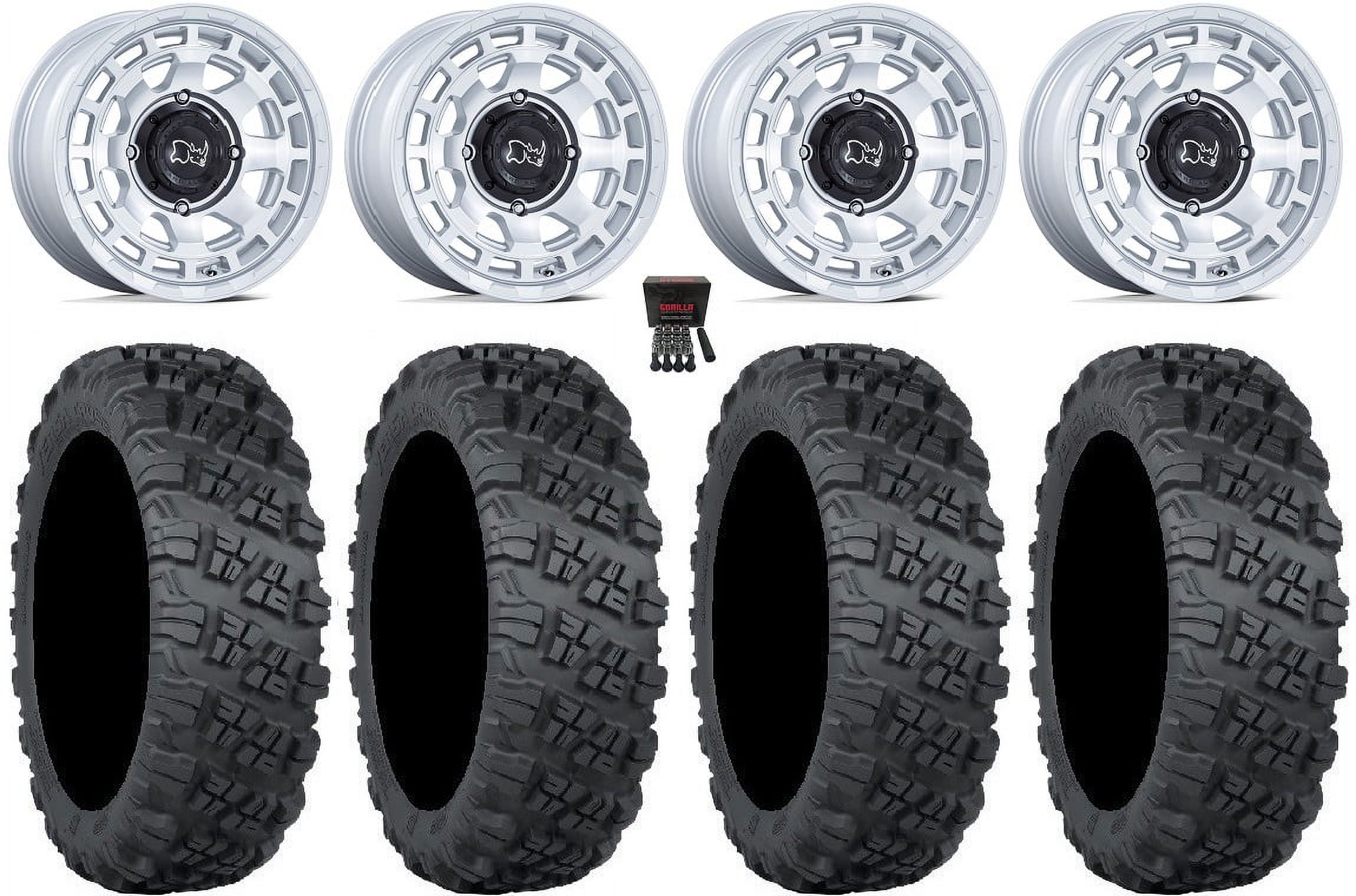 Black Rhino Chamber 14" Wheels Si 28" Versa Cross V3 Tires Honda ...
