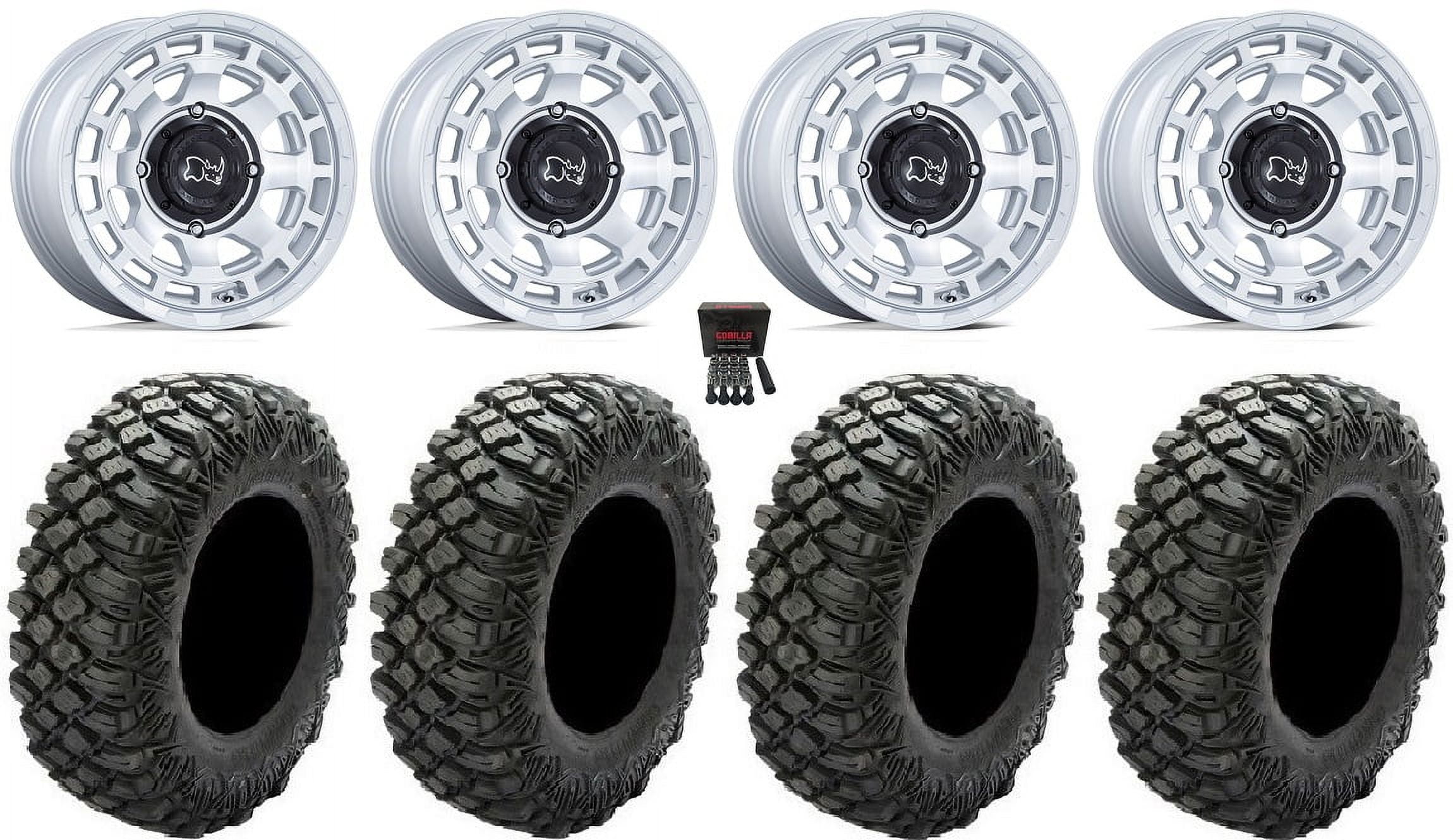 Black Rhino Chamber 14" Wheels Si 30" Crawler XR Tires Can-Am Commander ...