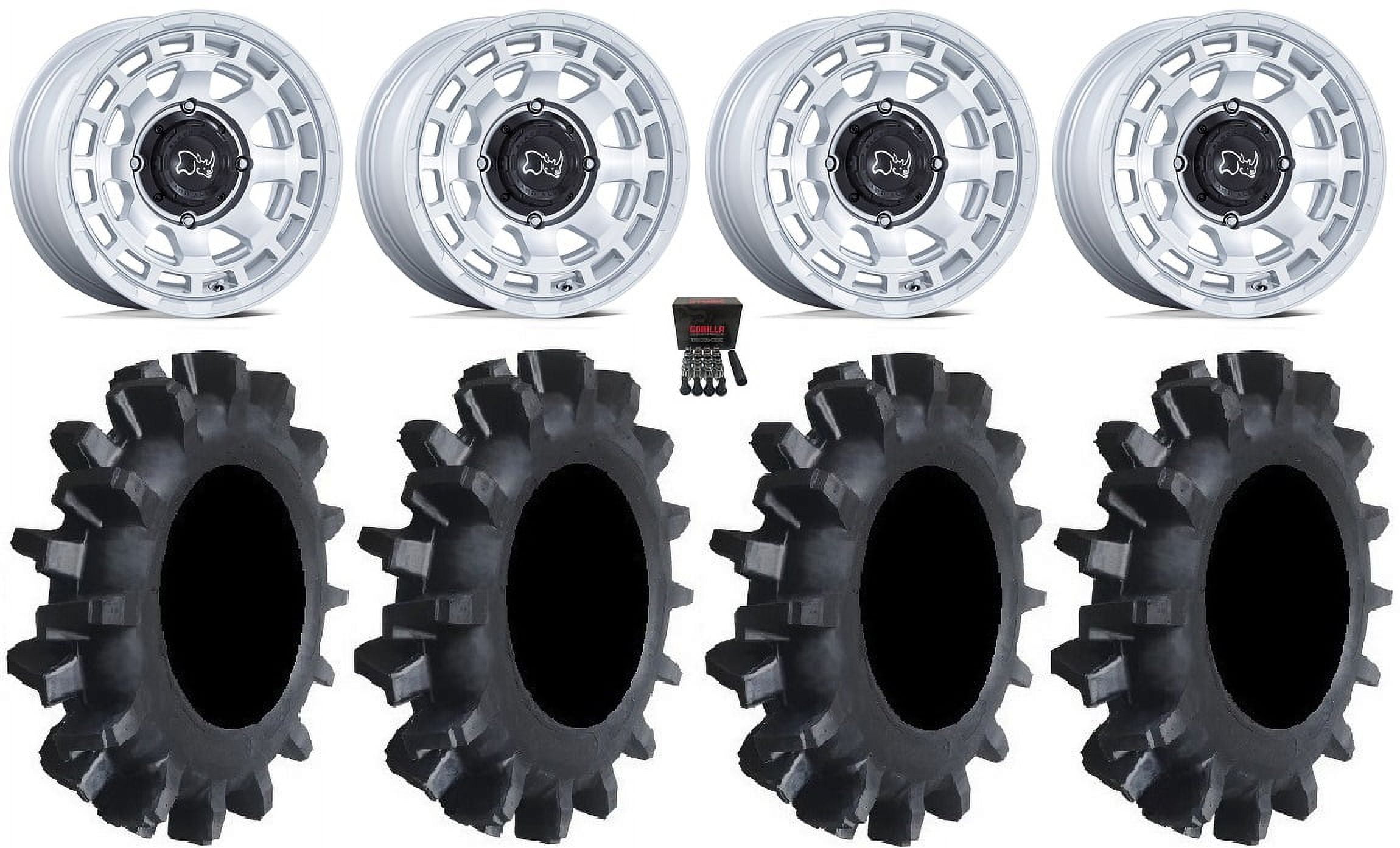 Black Rhino Chamber 14" Wheels Si 30" Interforce II Tires Honda Rincon ...