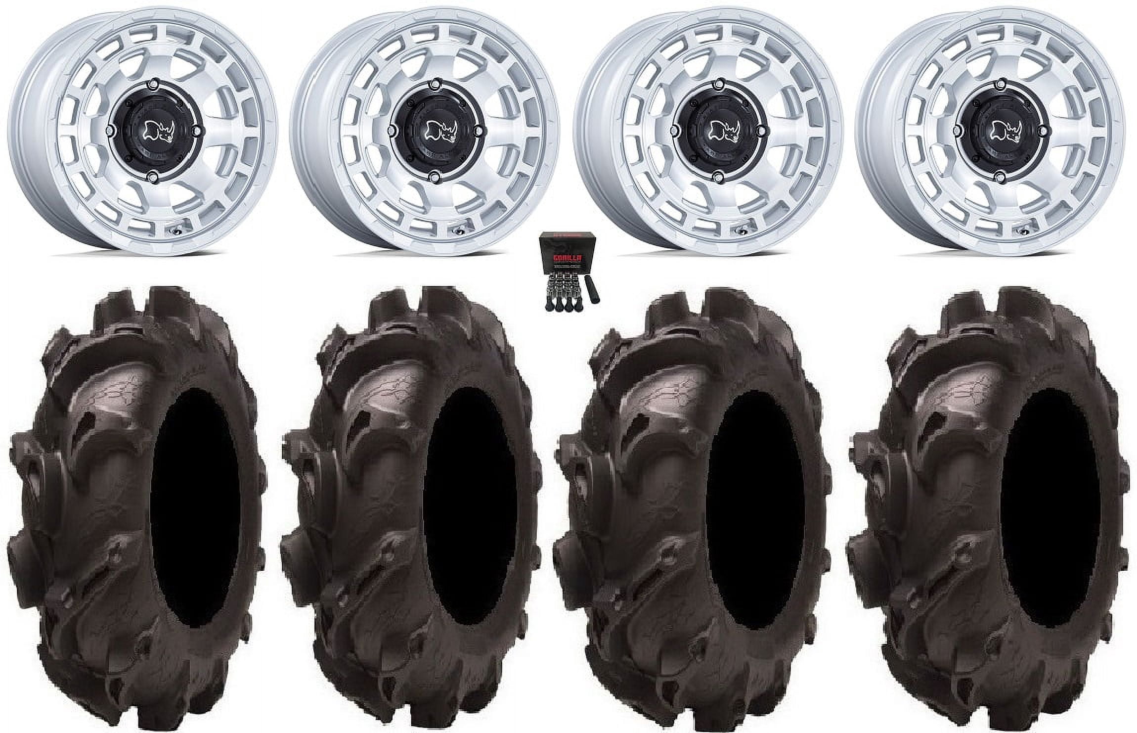 Black Rhino Chamber 14" Wheels Si 30" Monster Mayhem Tires Can-Am ...