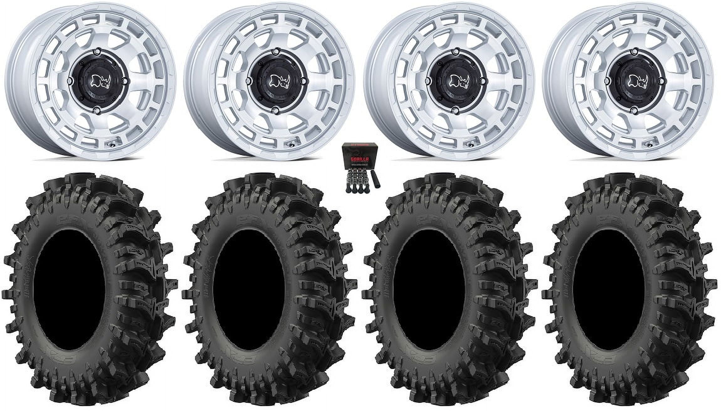 Black Rhino Chamber 14" Wheels Si 30" MotoSlayer Tires Honda Rincon ...