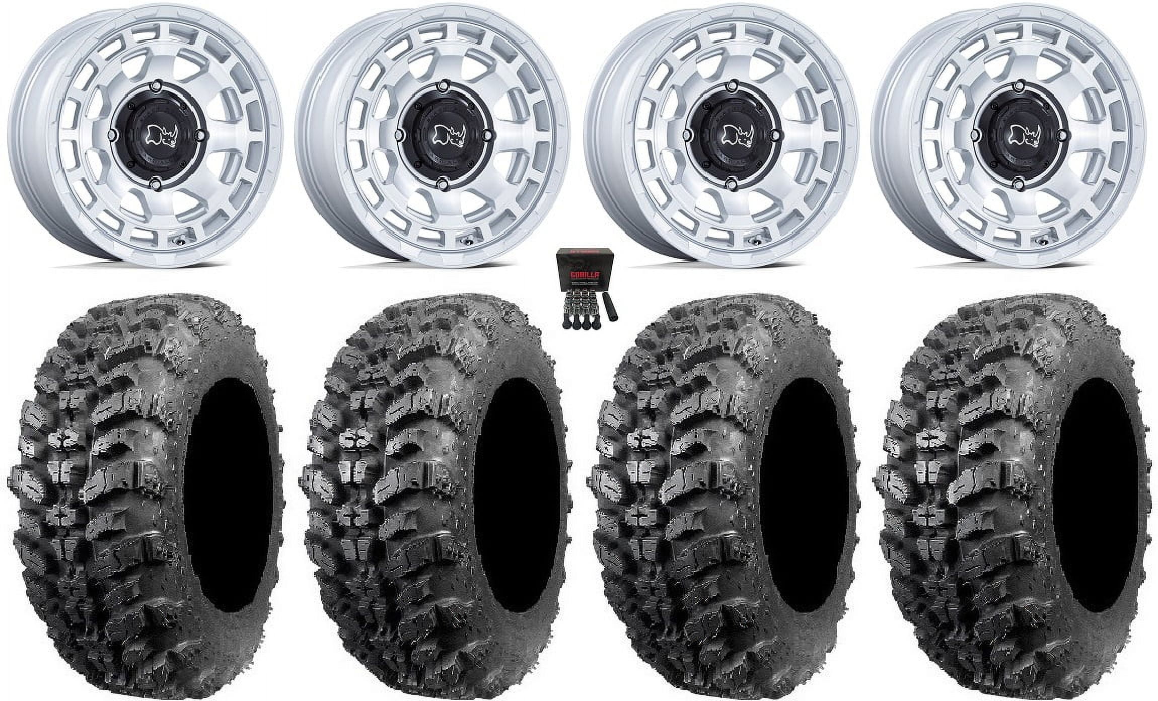 Black Rhino Chamber 14" Wheels Si 30" Sniper 920 Tires Honda Rincon ...
