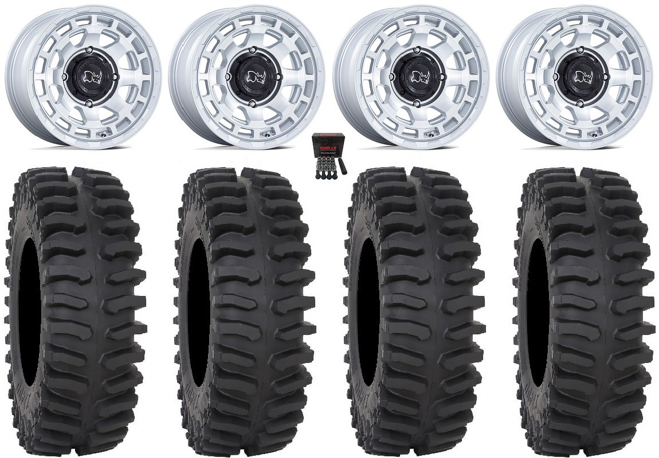 Black Rhino Chamber 14" Wheels Si 30" XT400 Tires Can-Am Maverick X3 ...
