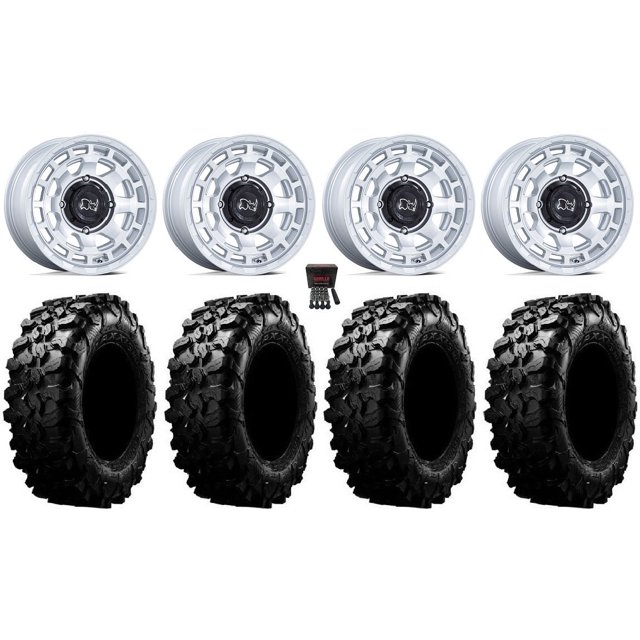 Black Rhino Chamber 14" Wheels Si 32" Carnivore Tires Polaris RZR XP ...