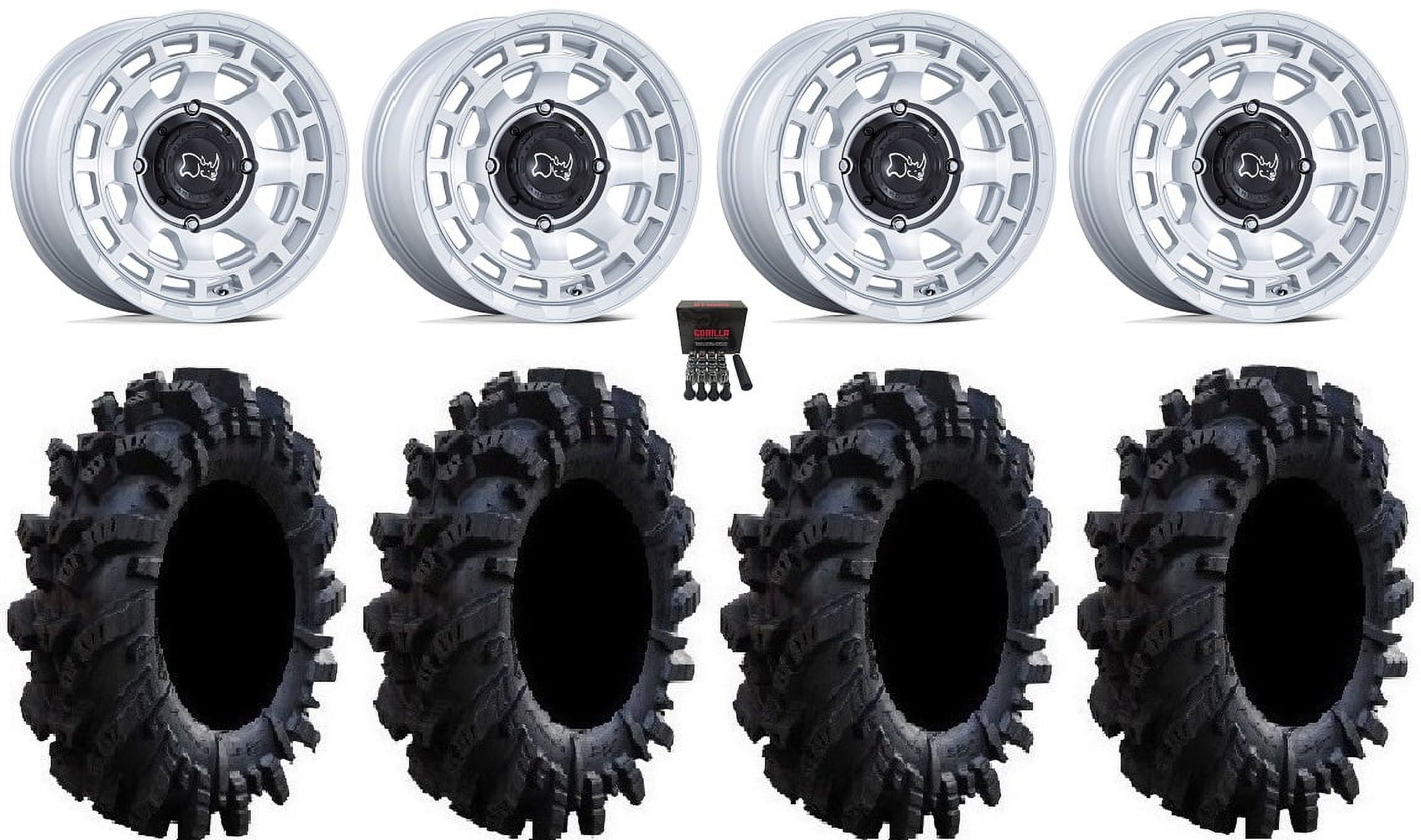 Black Rhino Chamber 14" Wheels Si 32" Intimidator Tires Polaris RZR XP ...