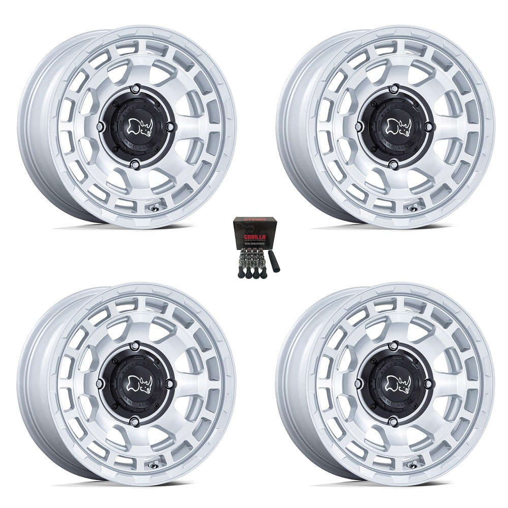 Black Rhino Chamber 14" Wheels Silver Polaris RZR 1000 XP / Ranger XP ...