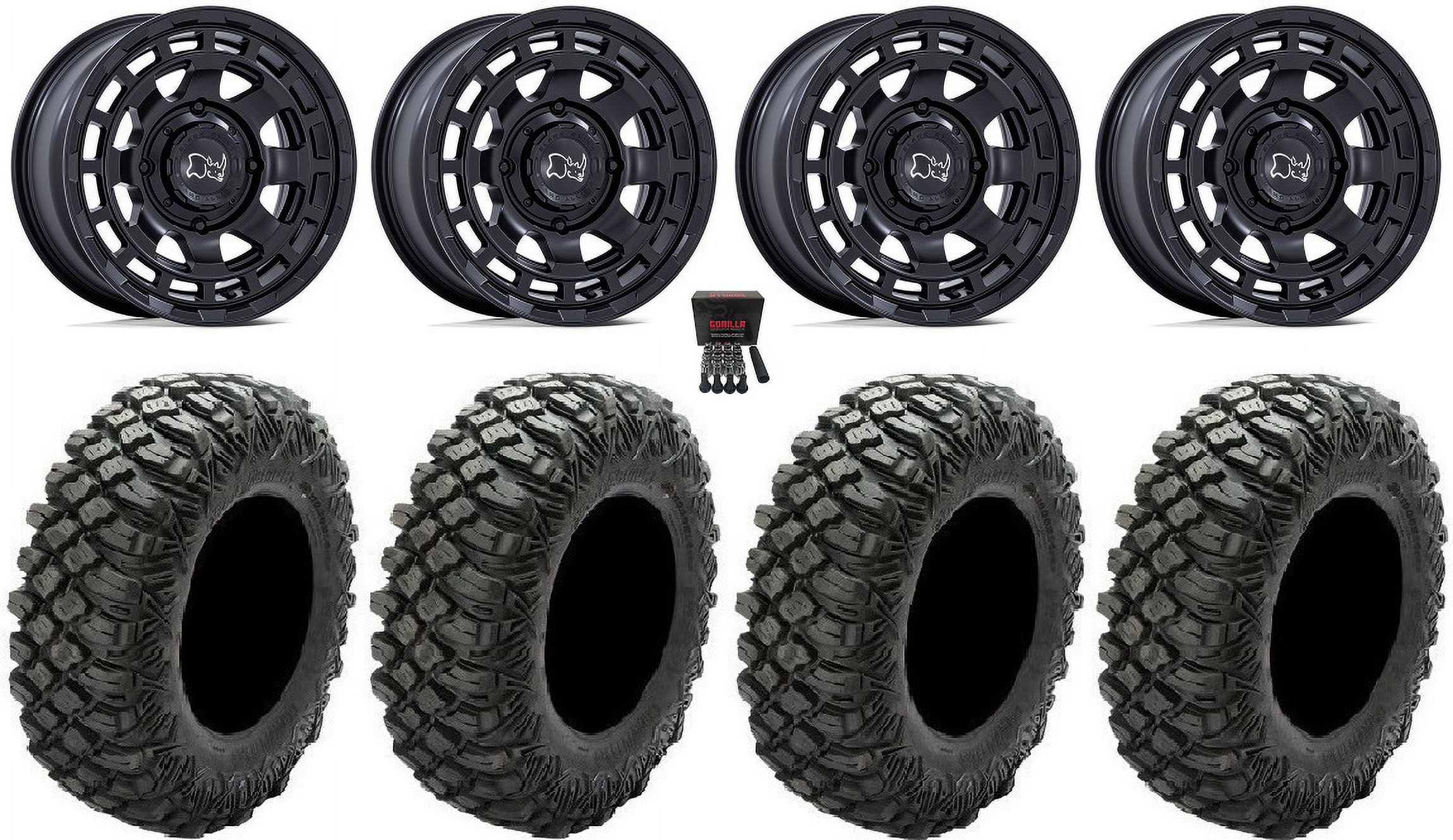 Black Rhino Chamber 15" Wheels Bk 28" Crawler XG Tires Can-Am Maverick ...