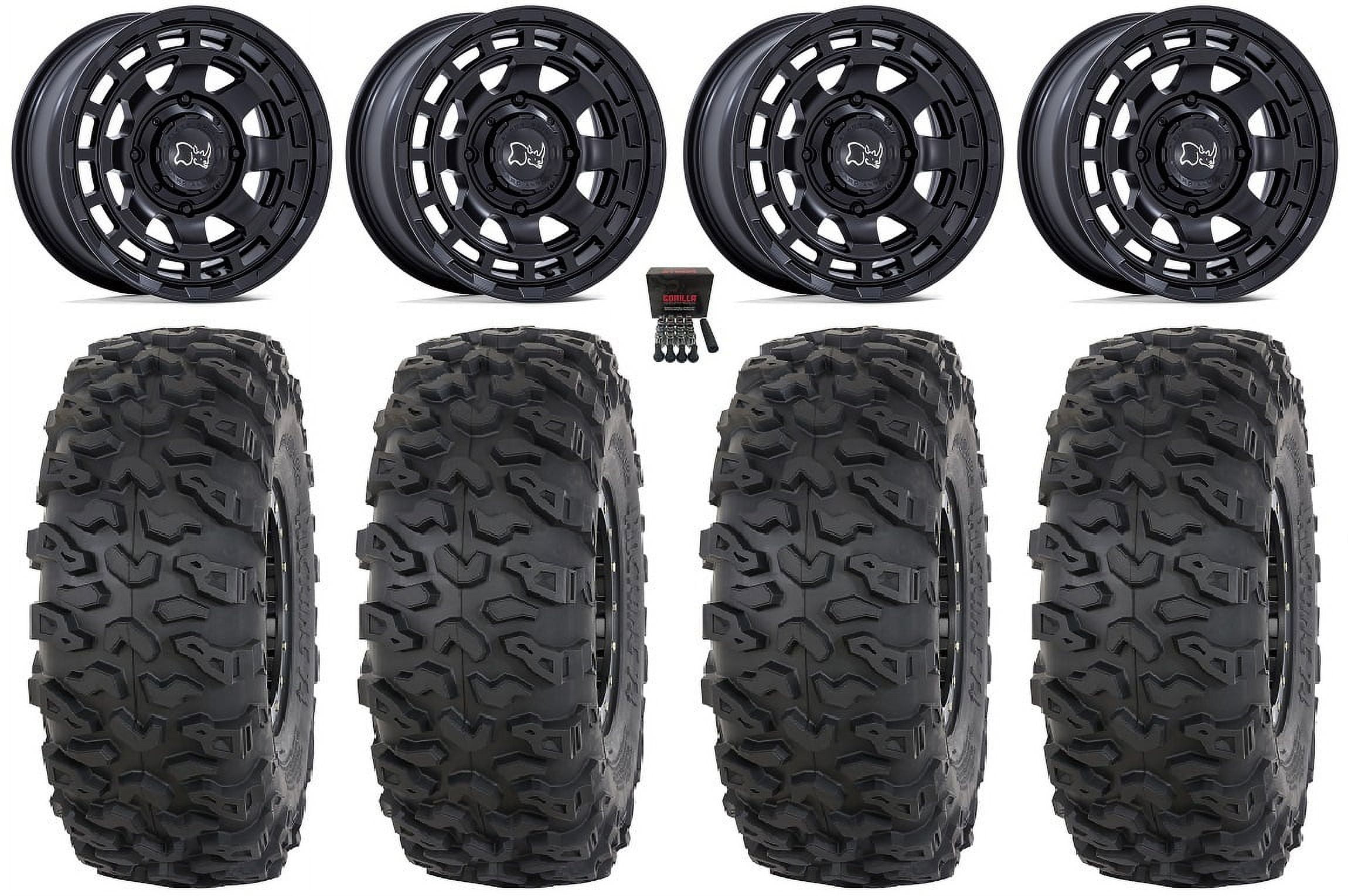 Black Rhino Chamber 15" Wheels Bk 30" Roctane T4 Tires Polaris RZR XP 1000 / PRO XP / Ranger XP ...