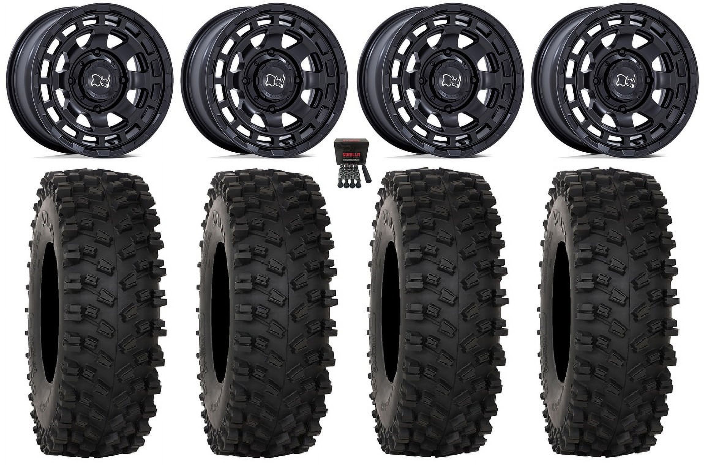 Black Rhino Chamber 15" Wheels Bk 32" ATX470 Tires Can-Am Maverick X3 ...