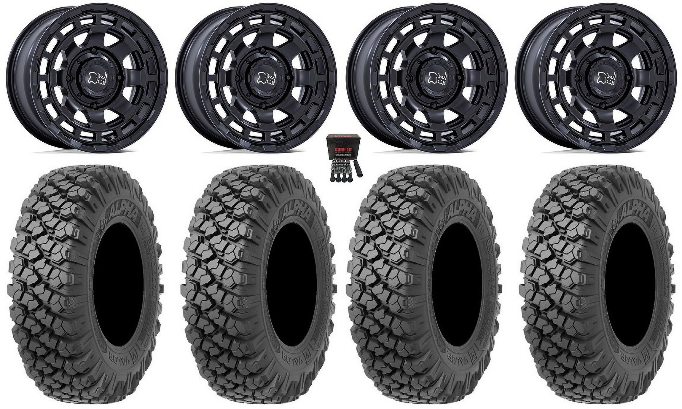 Black Rhino Chamber 15" Wheels Bk 32" Alpha Tires Can-Am Maverick X3 ...