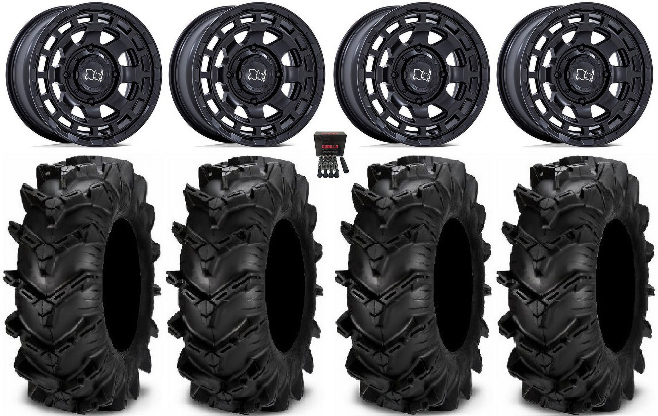 Black Rhino Chamber 15" Wheels Bk 32" Cryptid Tires Polaris RZR XP 1000 ...