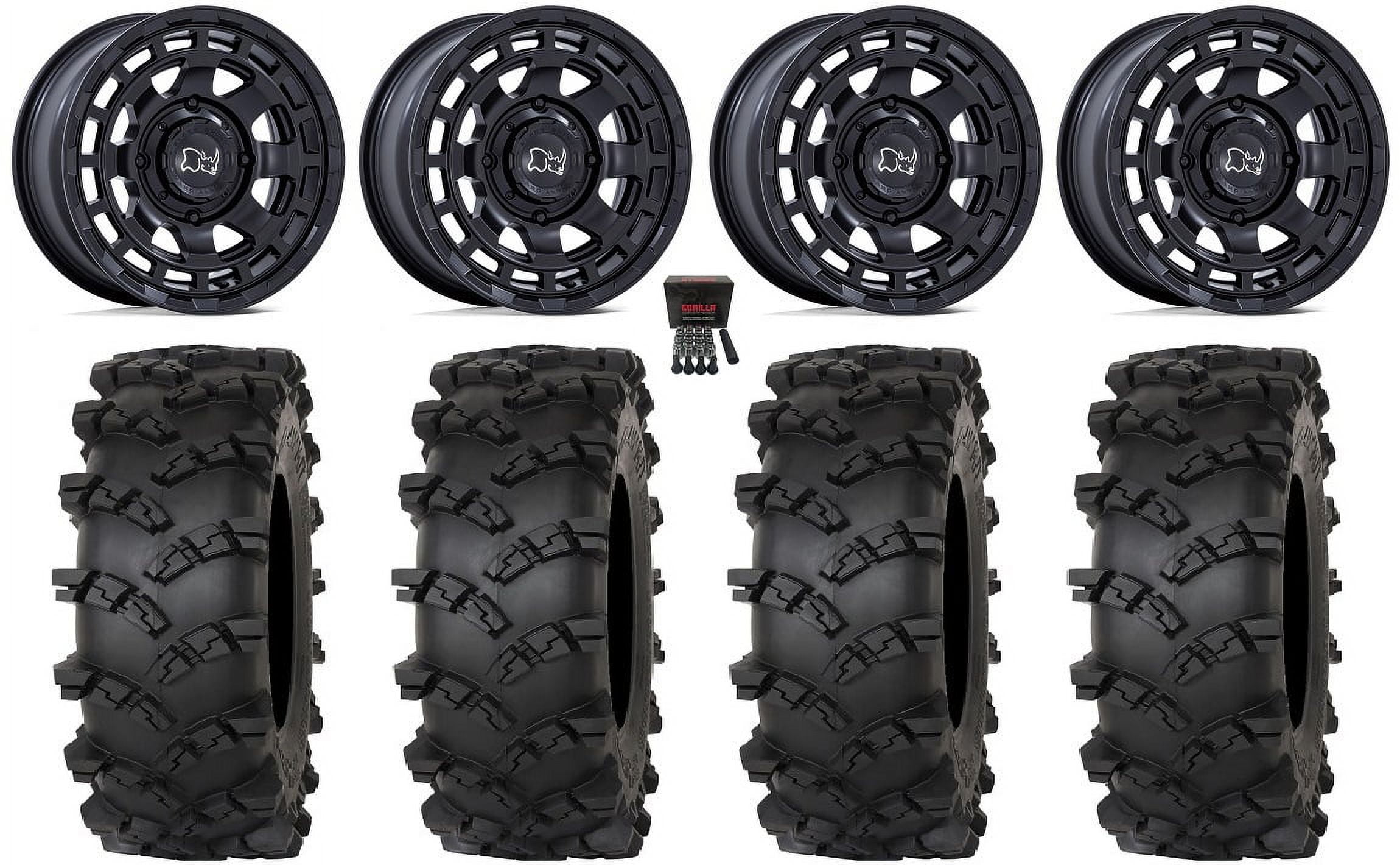 Black Rhino Chamber 15" Wheels Bk 32" Outlaw M/T Tires Sportsman RZR ...