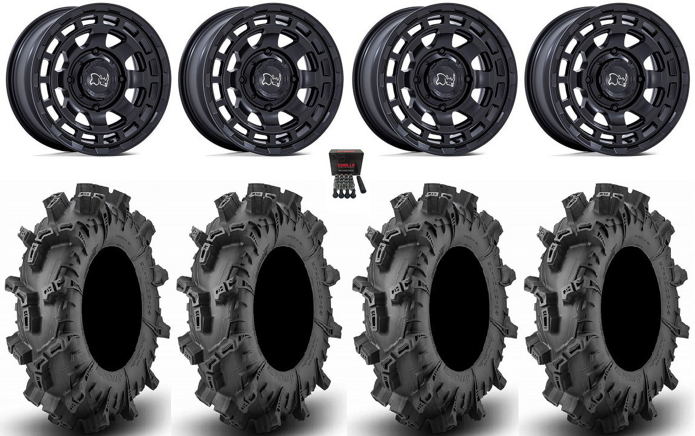 Black Rhino Chamber 15" Wheels Bk 32" Terminator Max Tires Polaris RZR ...