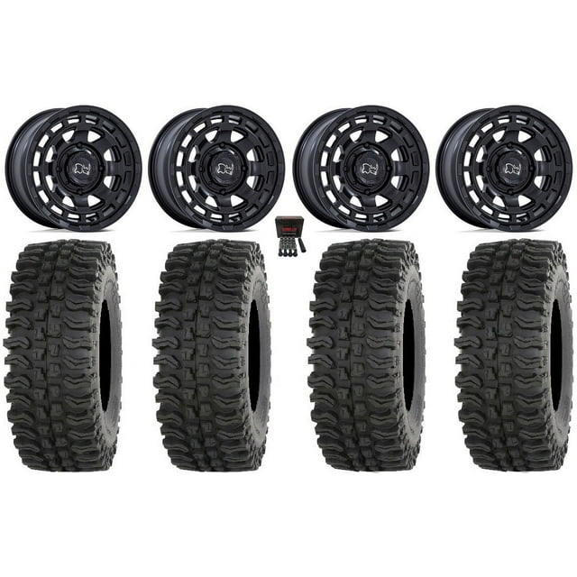 Black Rhino Chamber 15" Wheels Bk 33" BDC Tires Sportsman RZR Ranger ...