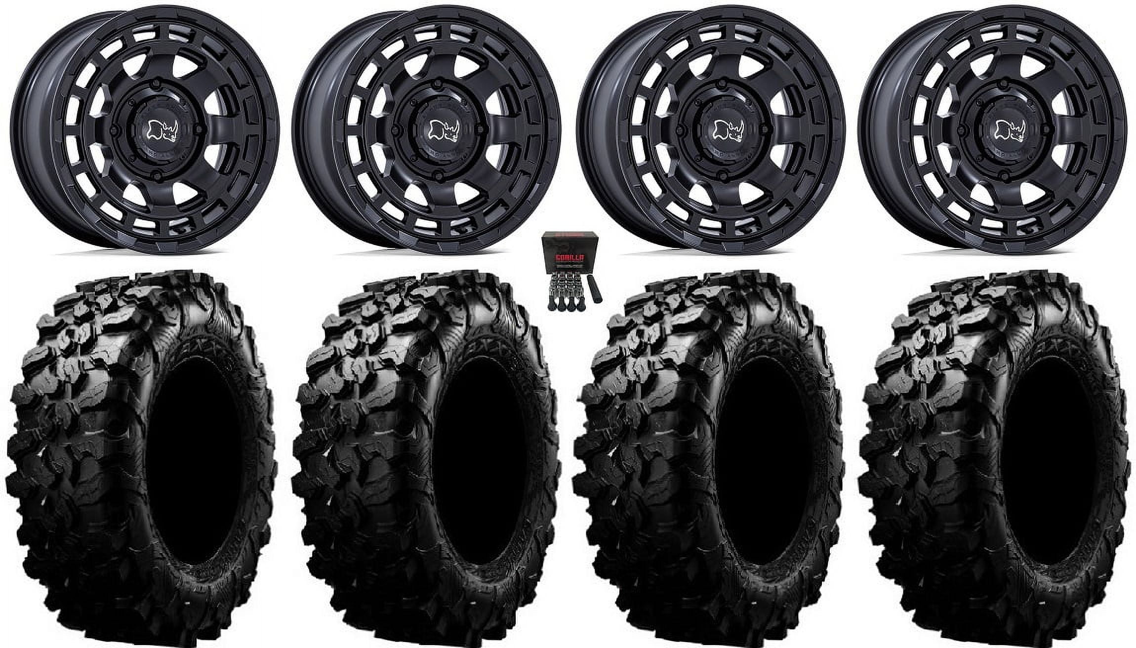 Black Rhino Chamber 15" Wheels Bk 33" Carnivore Tires Polaris RZR XP ...