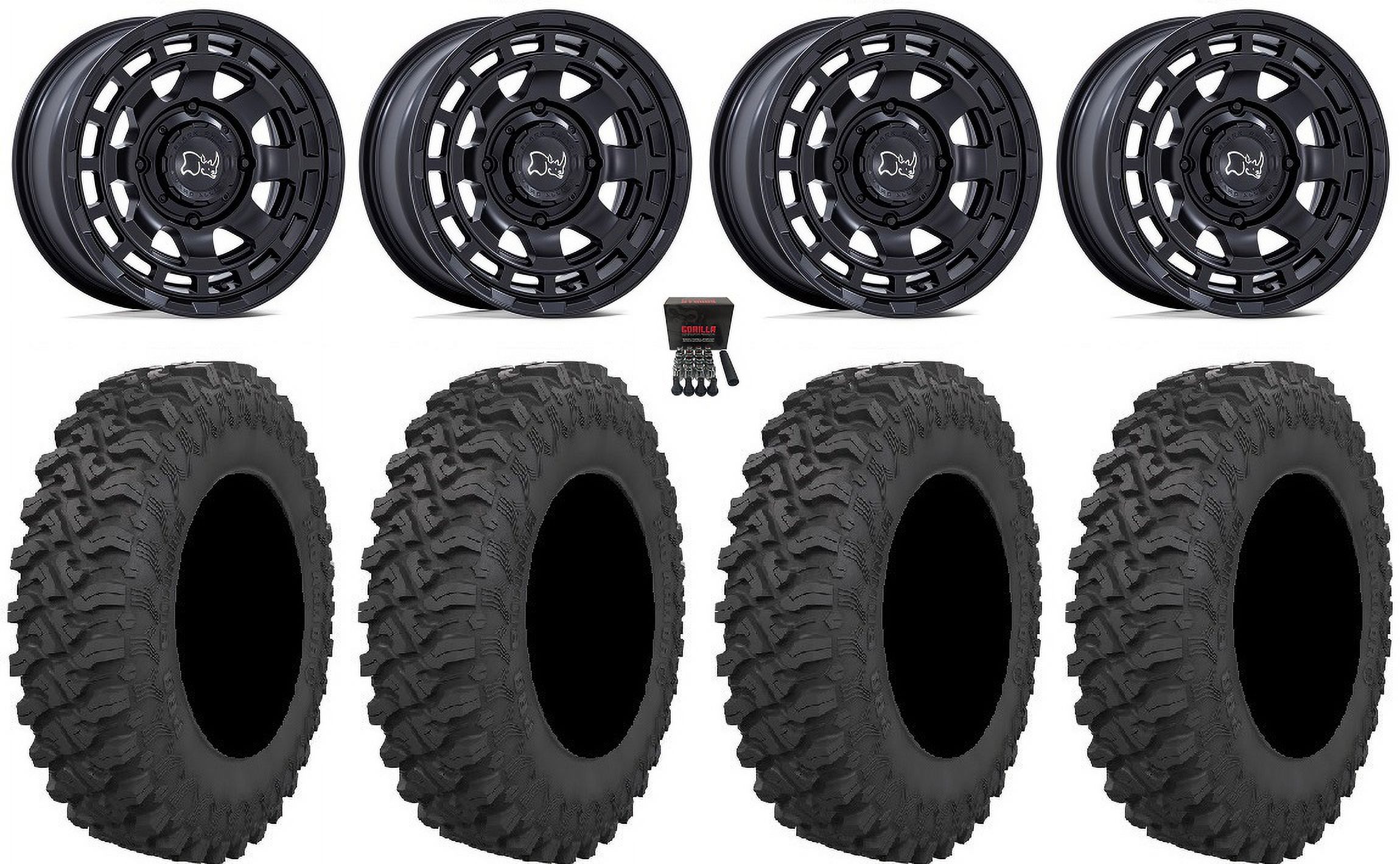Black Rhino Chamber 15" Wheels Bk 33" Pro Runner Tires Sportsman RZR ...
