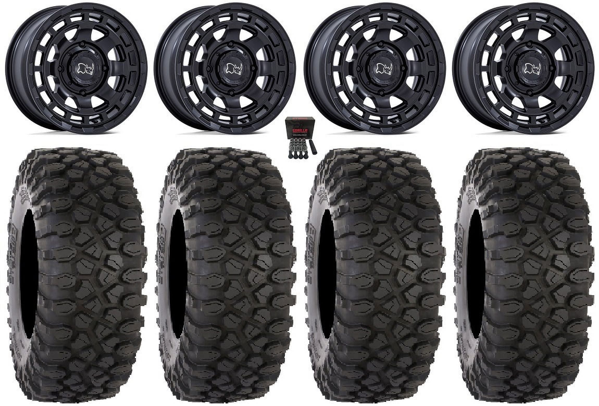 Black Rhino Chamber 15" Wheels Bk 33" XC450 Tires Can-Am Commander ...