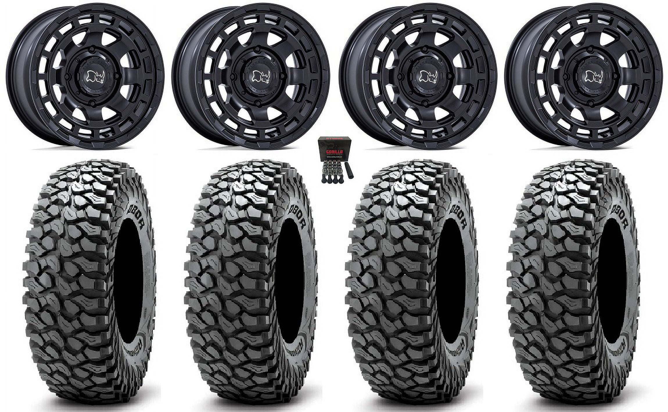 Black Rhino Chamber 15" Wheels Bk 35" RocScraper Tires Polaris RZR XP ...