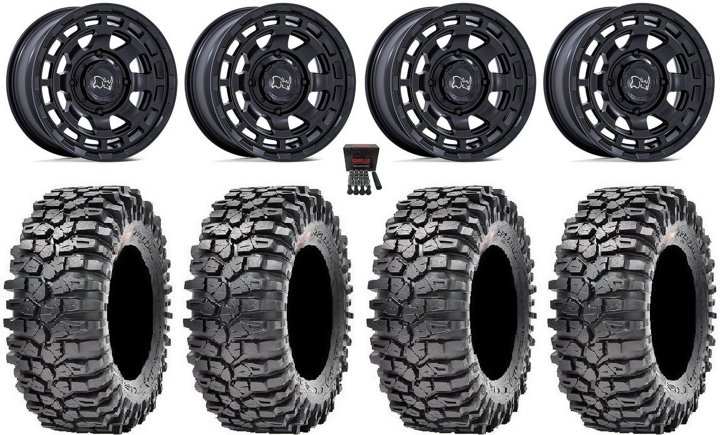 Black Rhino Chamber 15" Wheels Bk 35" Roxxzilla Tires Can-Am Maverick ...