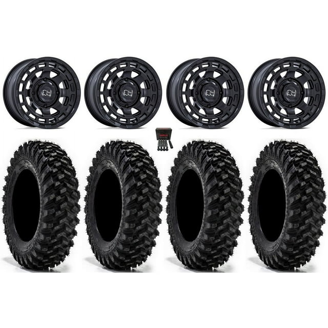 Black Rhino Chamber 15" Wheels Bk 35" Warrior XT Tires Can-Am Commander ...