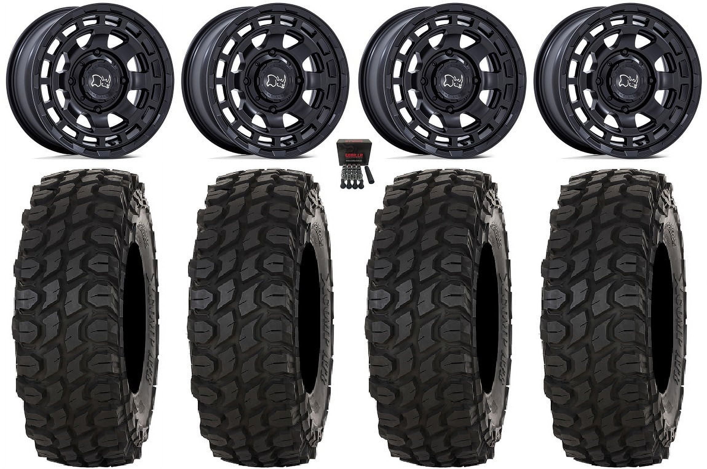 Black Rhino Chamber 15" Wheels Bk 35" XComp ATR Tires Sportsman RZR ...