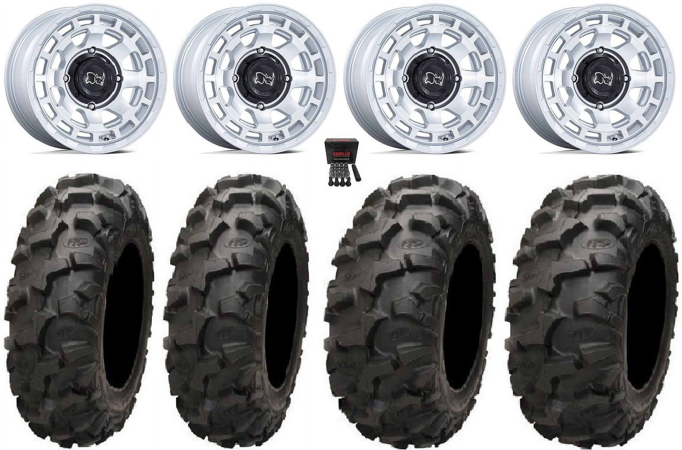 Black Rhino Chamber 15" Wheels Si 30" Blackwater Tires Sportsman RZR ...