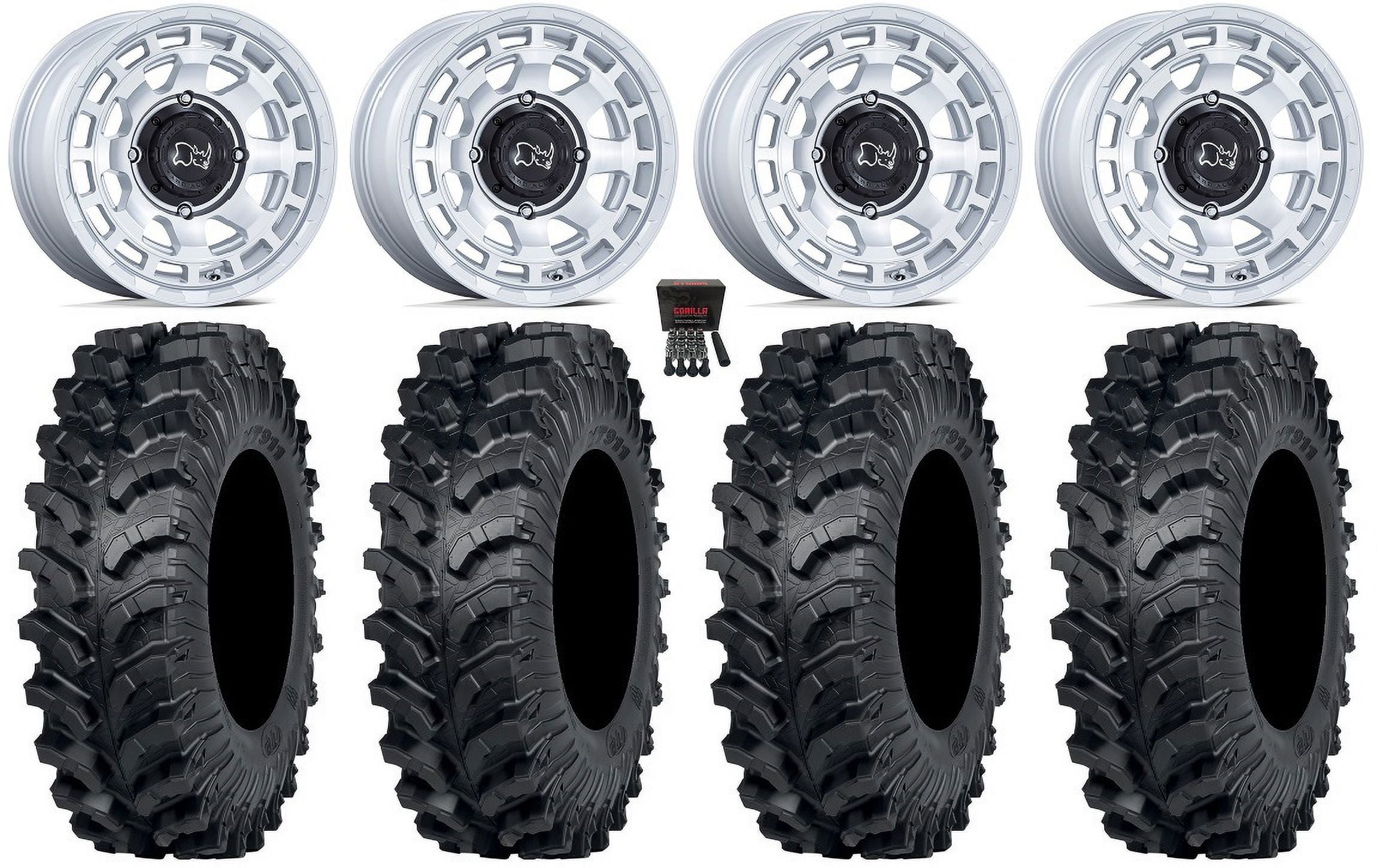 Black Rhino Chamber 15" Wheels Si 30" MT911 Tires Can-Am Maverick X3 ...
