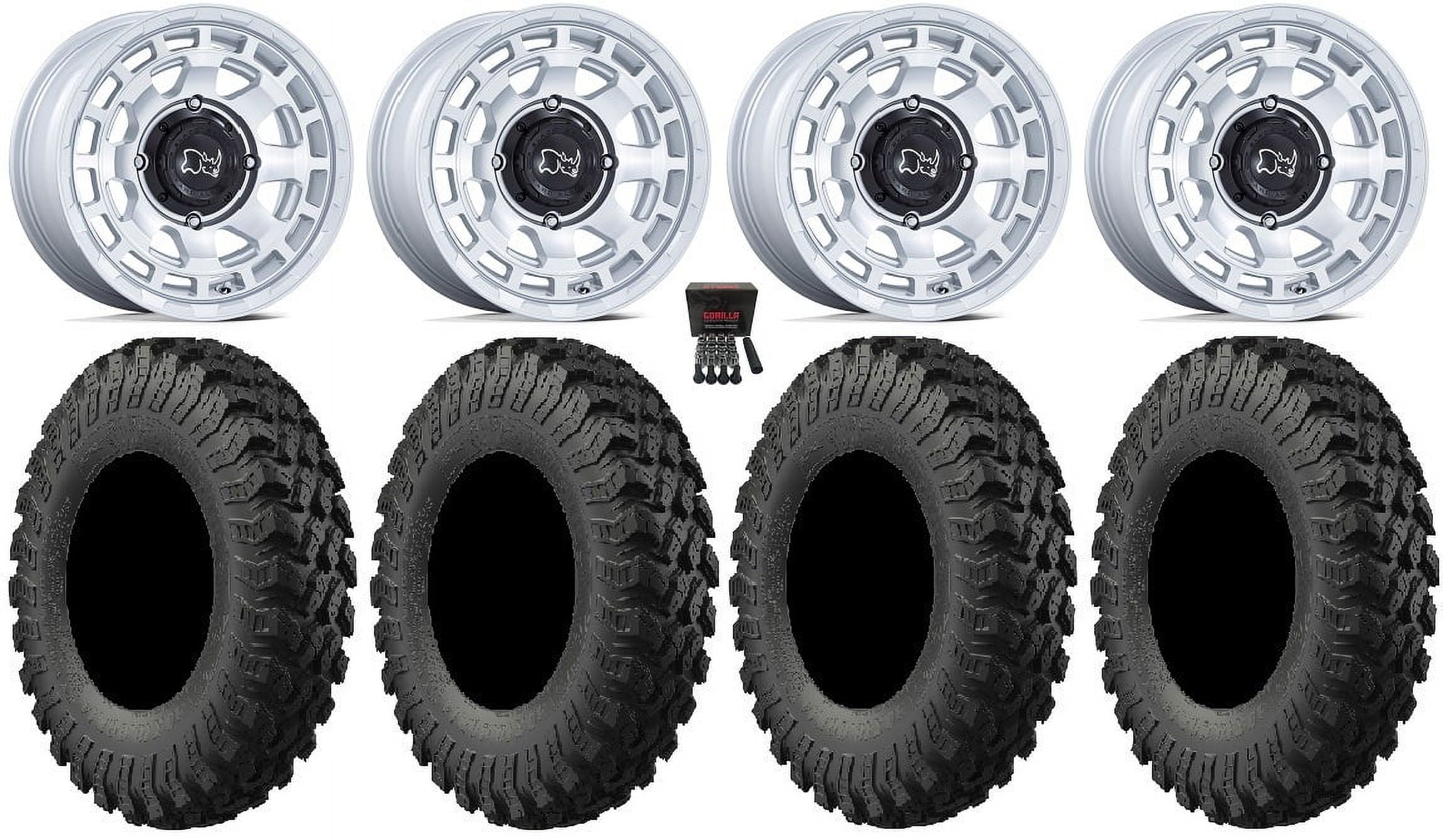 Black Rhino Chamber 15" Wheels Si 30" MotoRally Tires Can-Am Maverick ...