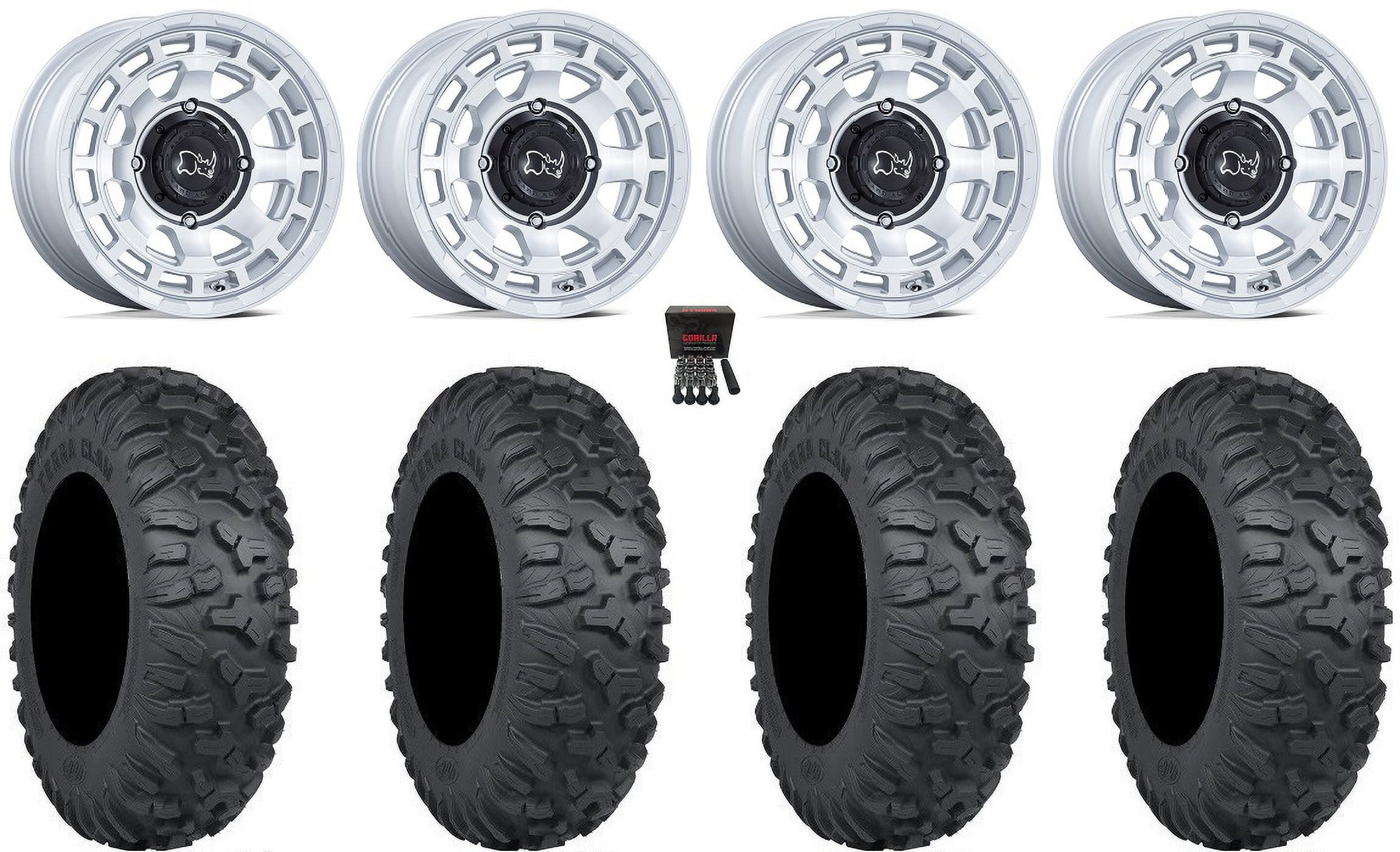 Black Rhino Chamber 15" Wheels Si 30" Terra Claw Tires Sportsman RZR ...