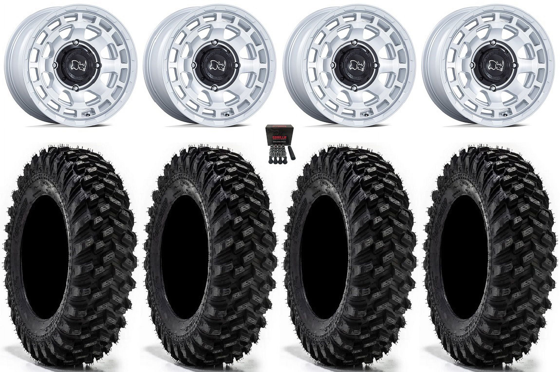 Black Rhino Chamber 15" Wheels Si 30" Warrior XT Tires Can-Am Commander ...