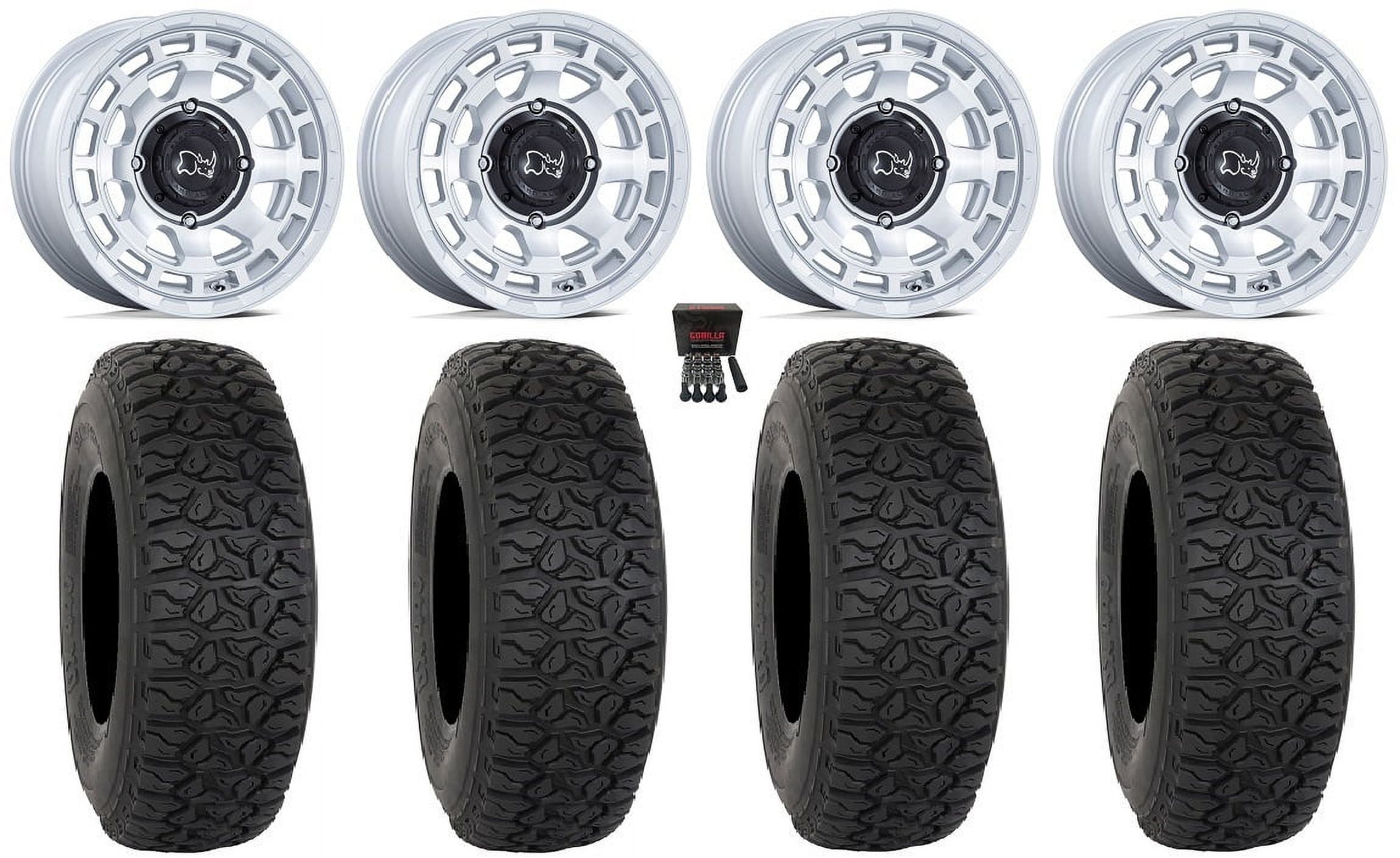 Black Rhino Chamber 15" Wheels Si 32" DX440 Tires Can-Am Maverick X3 ...