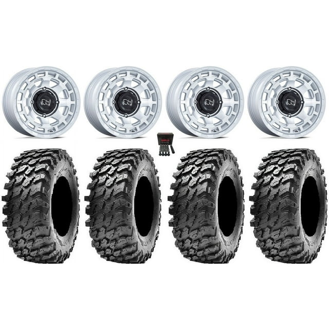 Black Rhino Chamber 15" Wheels Si 32" Rampage Tires Polaris RZR XP 1000 ...
