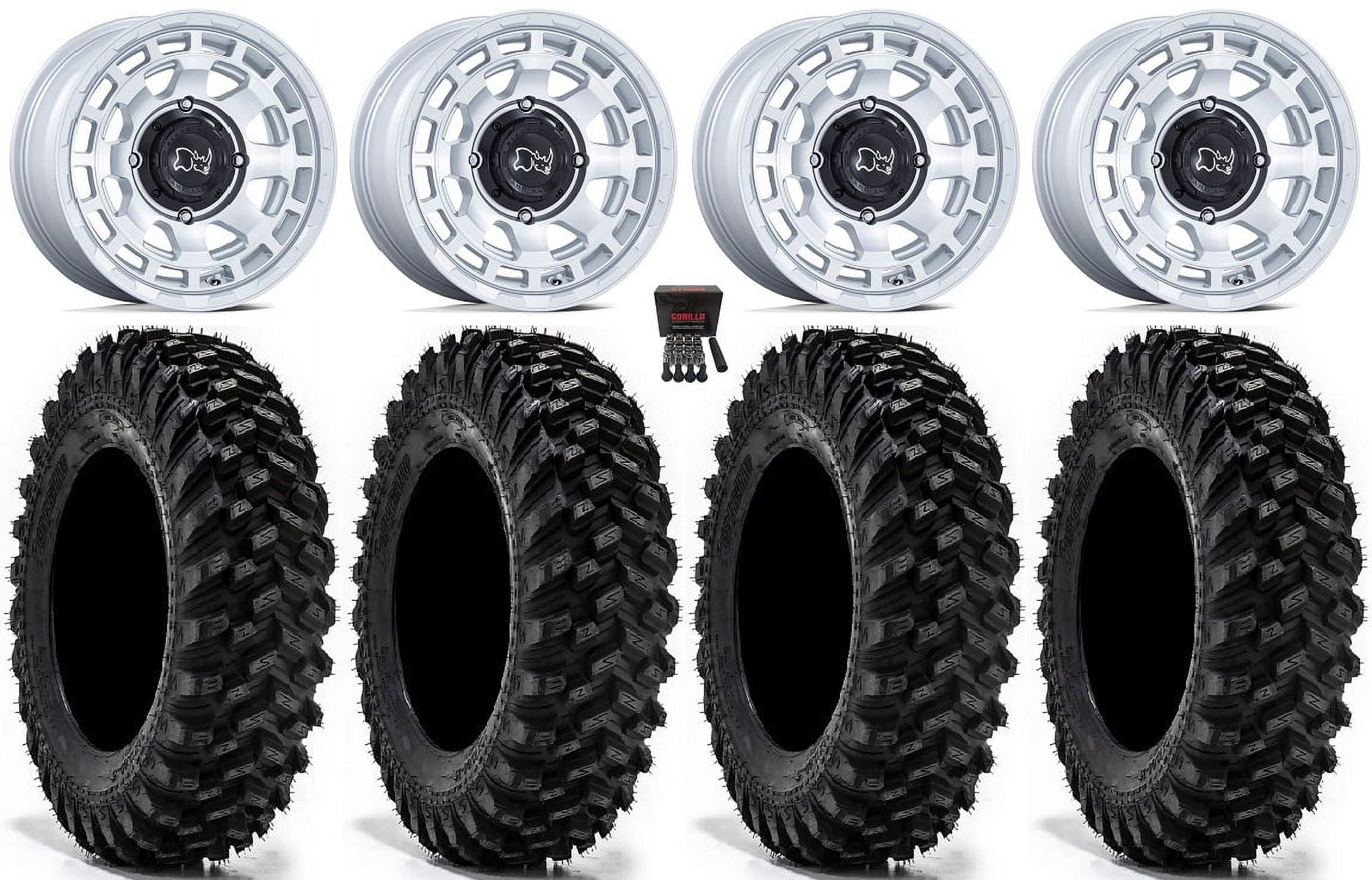 Black Rhino Chamber 15" Wheels Si 32" Warrior XT Sticky Tires Can-Am ...
