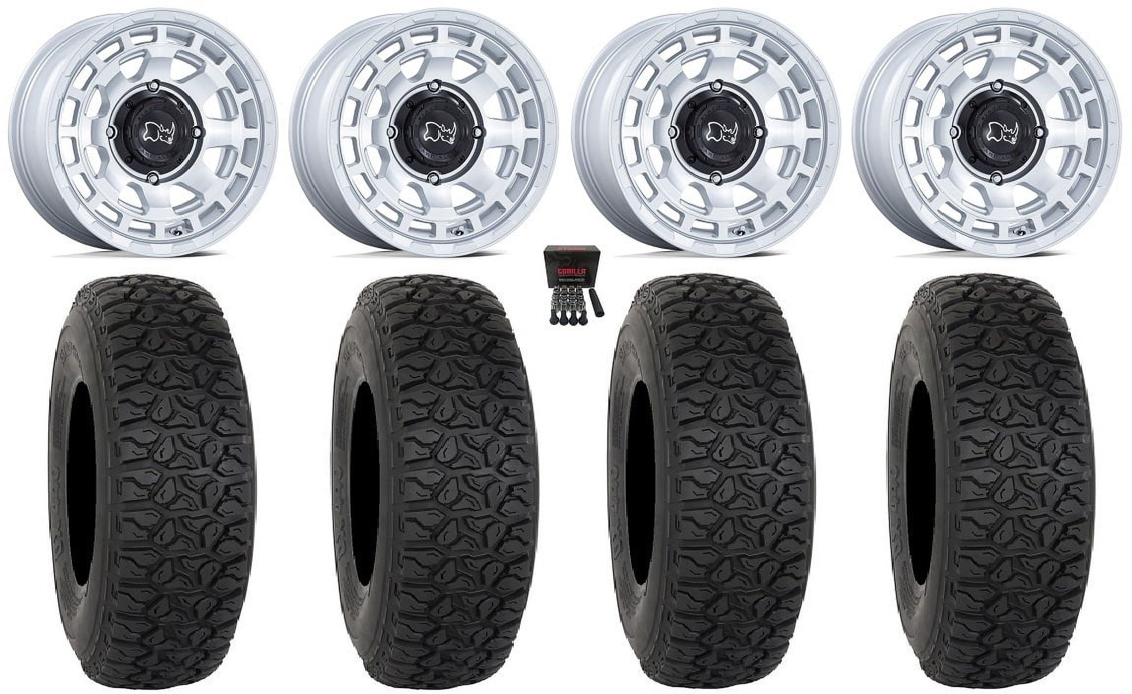 Black Rhino Chamber 15" Wheels Si 33" DX440 Tires Yamaha Viking ...