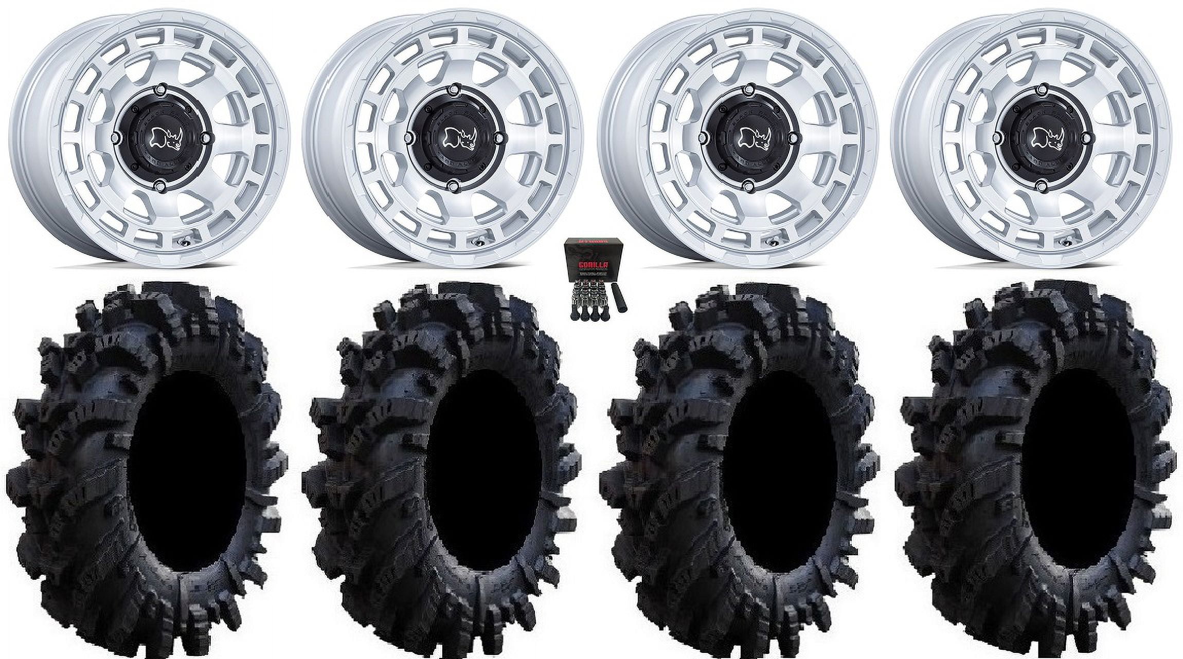 Black Rhino Chamber 15" Wheels Si 34" Intimidator Tires Can-Am ...